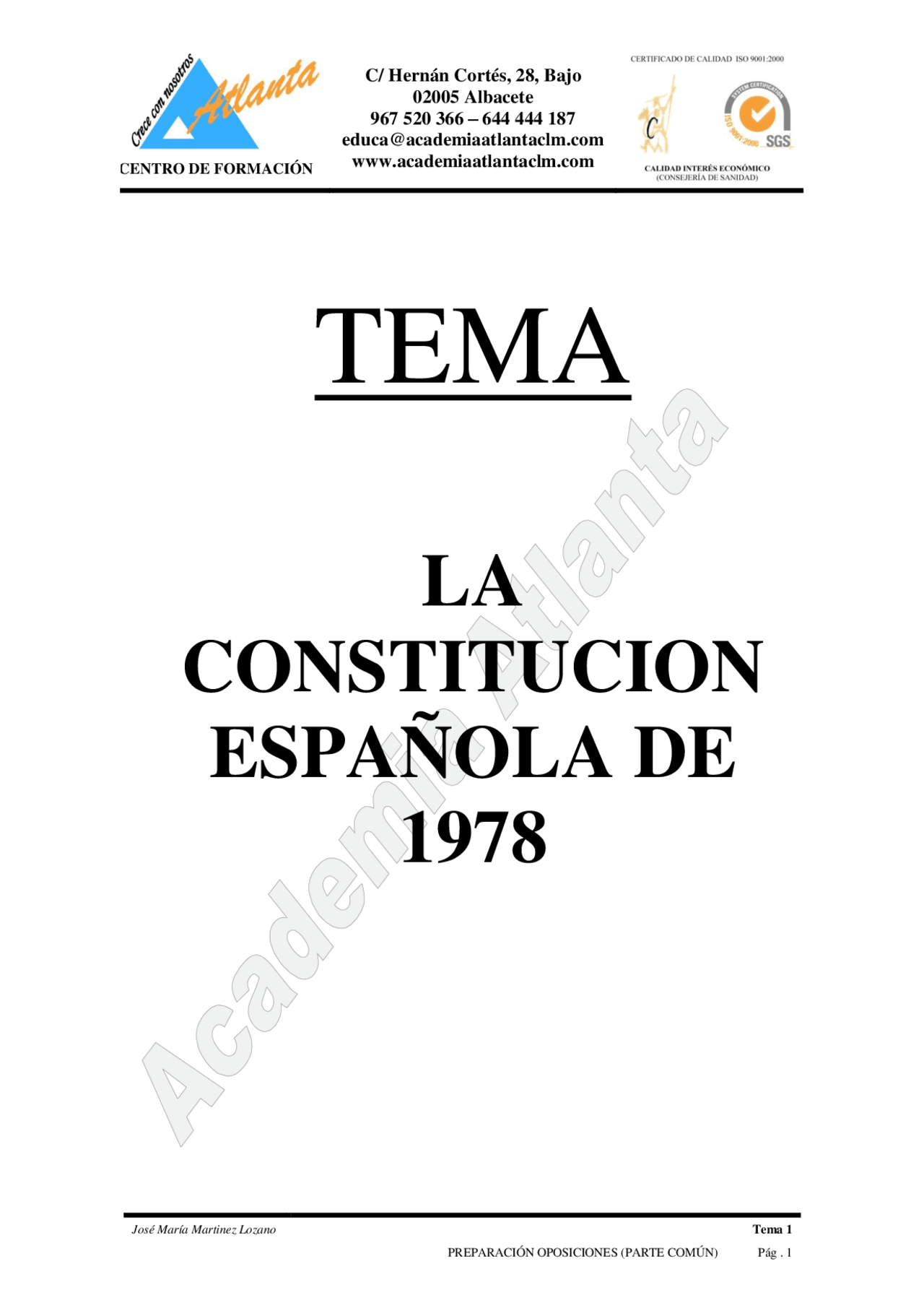 La constitucion española del 78 - Apuntes de Ciencias de la Educación ...