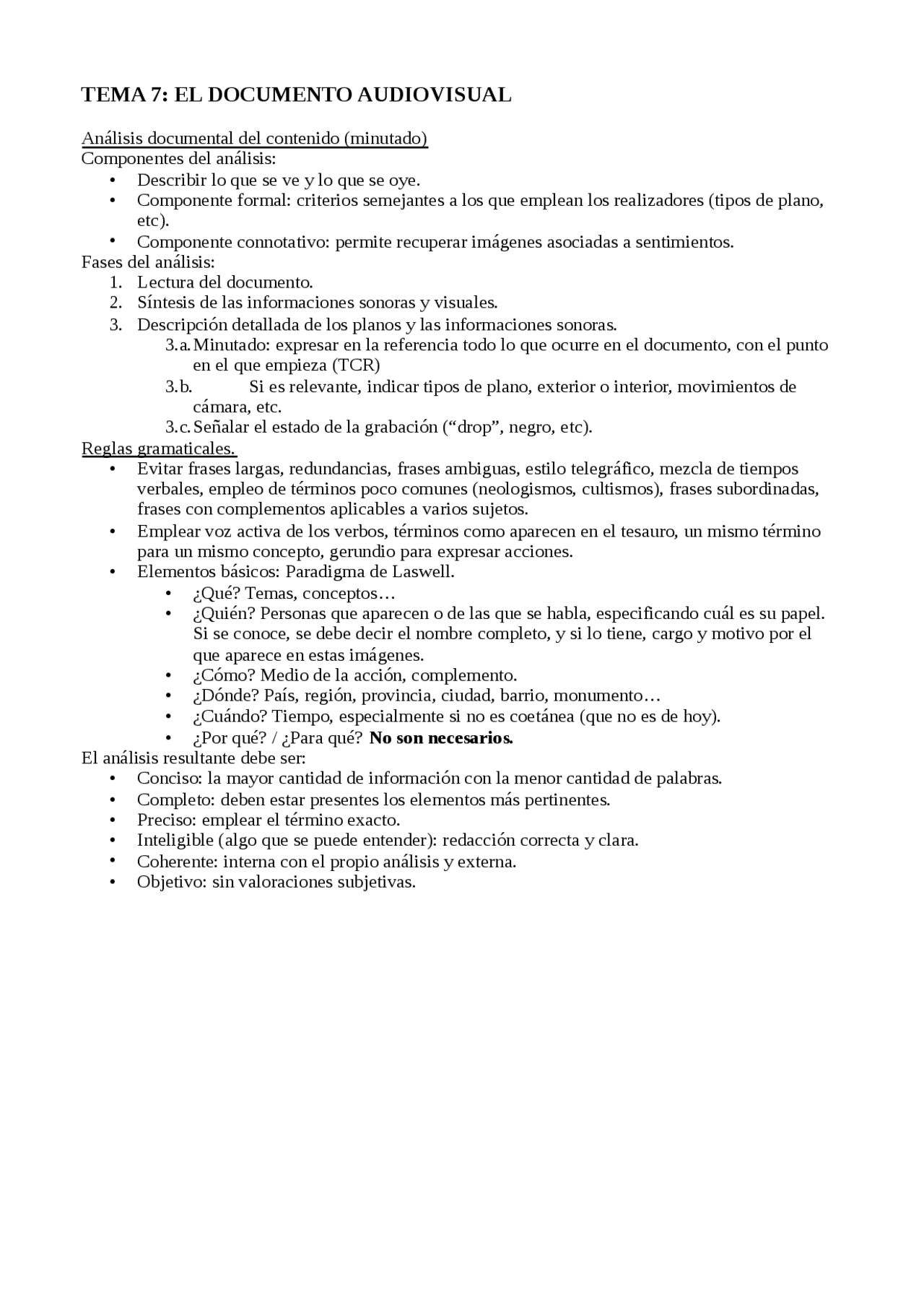 El documento audiovisual - Apuntes de Comunicación Audiovisual - Docsity
