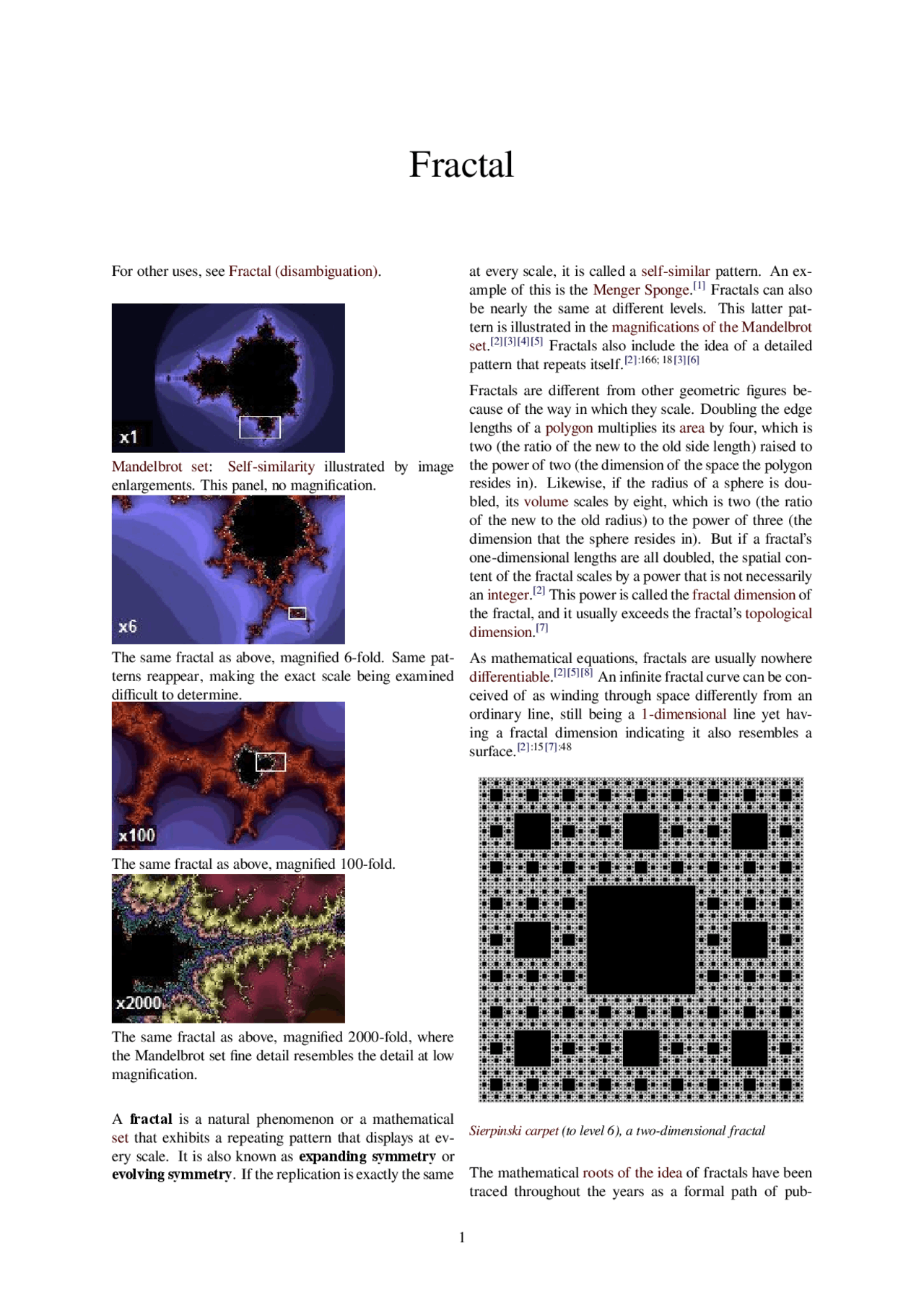 Fractales - Apuntes de Matemáticas - Docsity