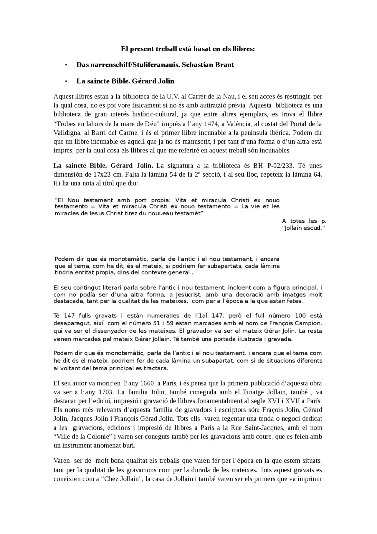 Treball Bibliotrca carrer de la Nau - Guías, Proyectos, Investigaciones de Historia del Arte ...