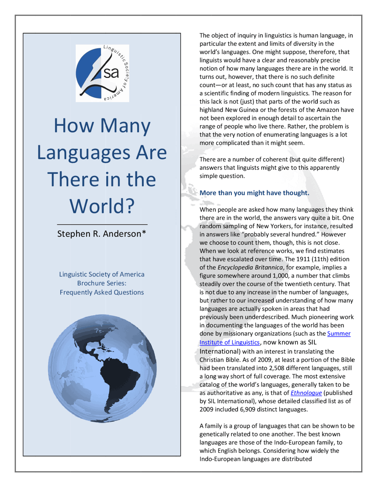 How many languages are there in the world? - Apuntes de Lingüística ...