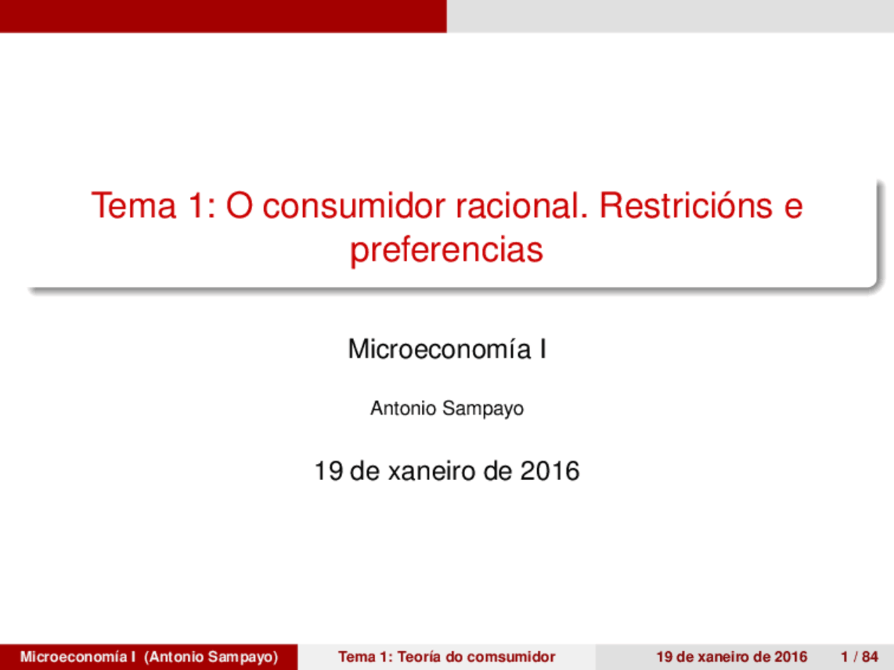 O consumidor racional. Restricións e preferencias - Apuntes de ...