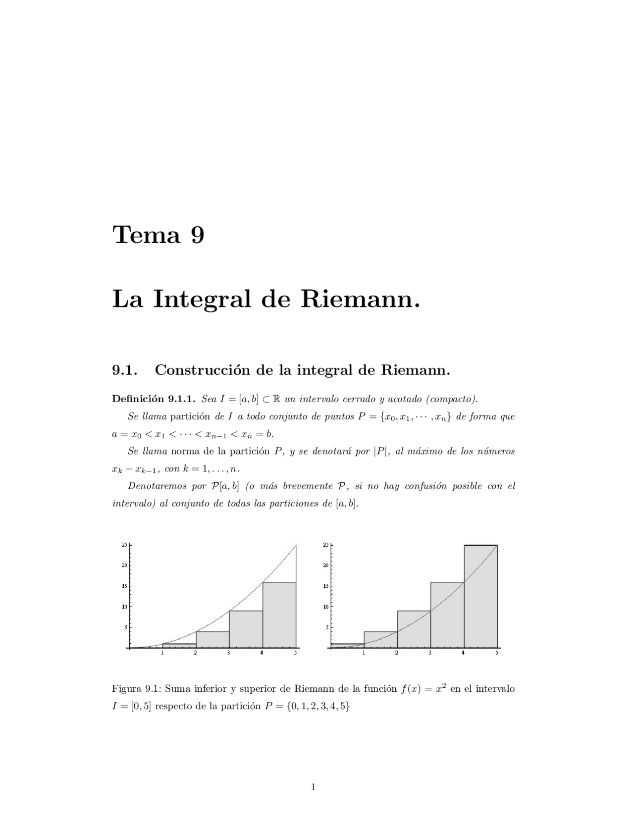 La Integral de Riemann - Apuntes de Cálculo - Docsity