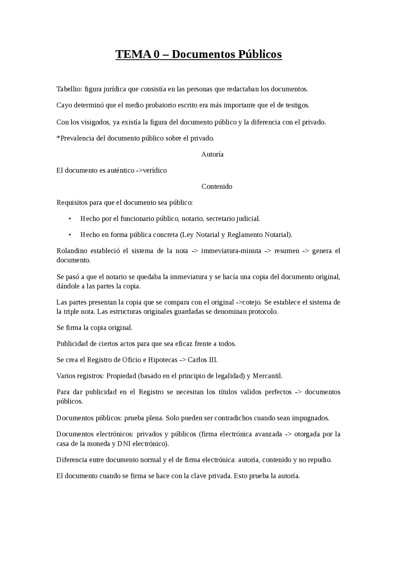 Documentos Públicos - Apuntes de Derecho - Docsity