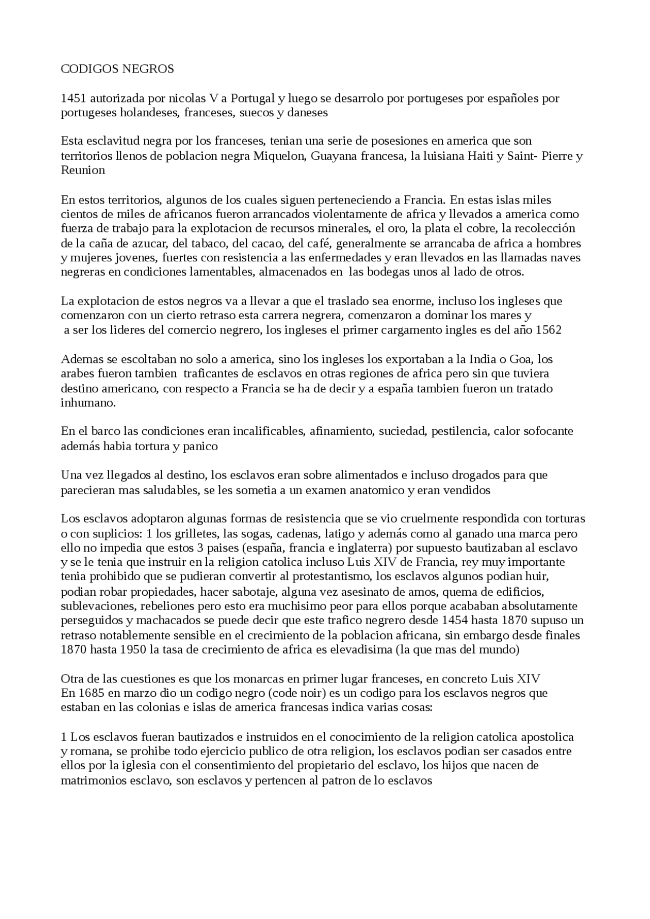 Codigos negros - Apuntes de Gestión de Recursos Humanos - Docsity