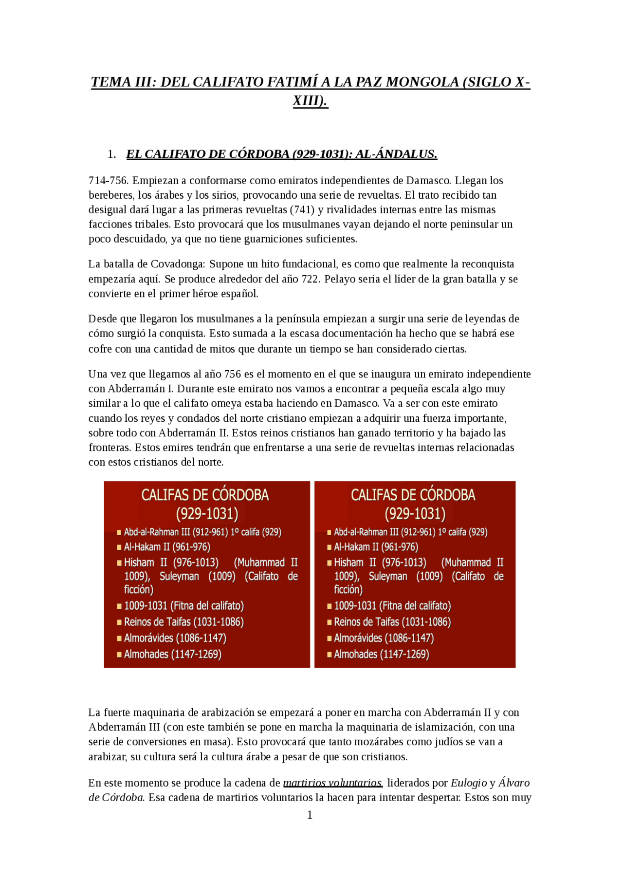 TEMA III: DEL CALIFATO FATIMÍ A LA PAZ MONGOLA (SIGLO X-XIII - Apuntes ...