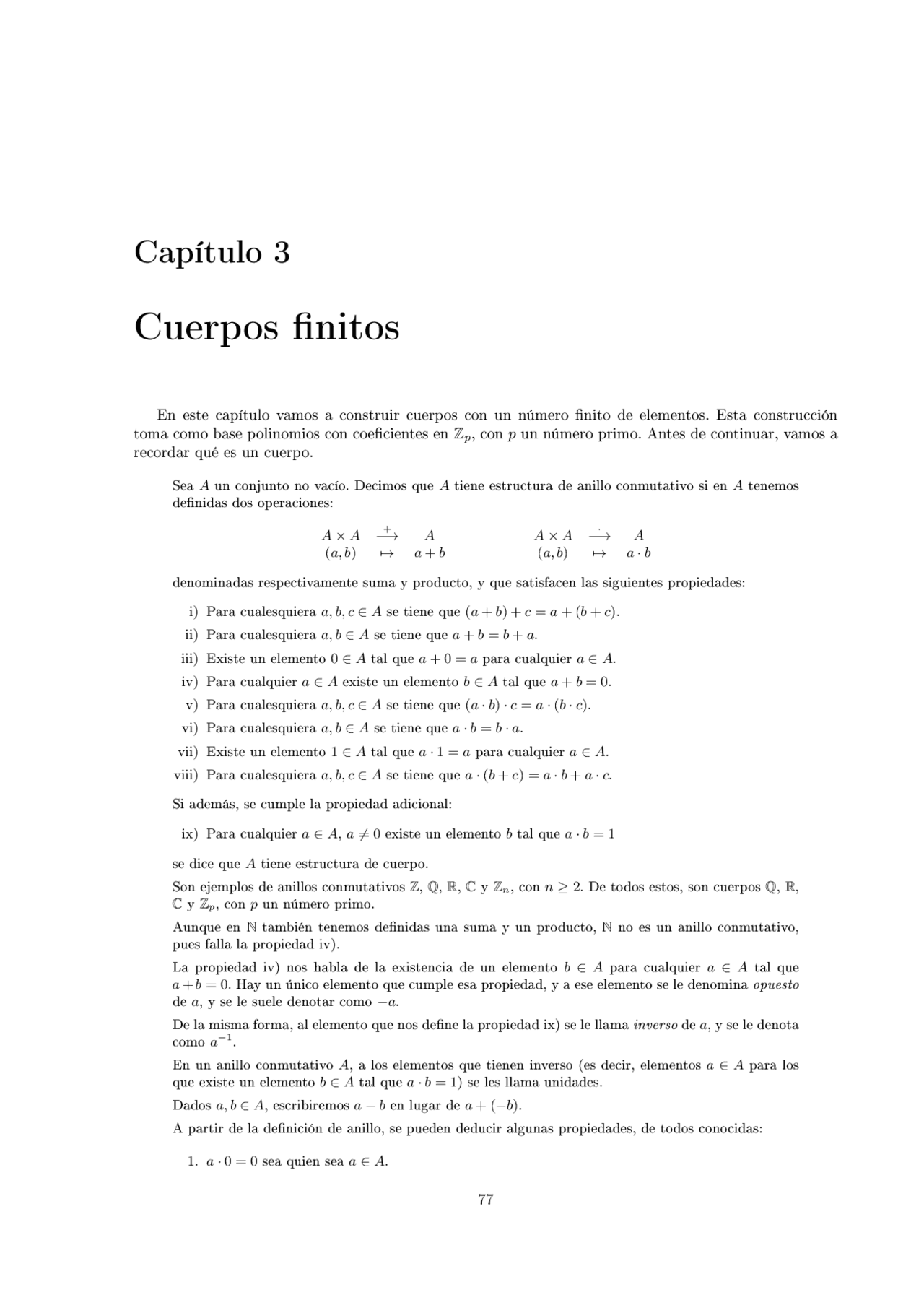 Cuerpos finitos - Apuntes de Álgebra - Docsity