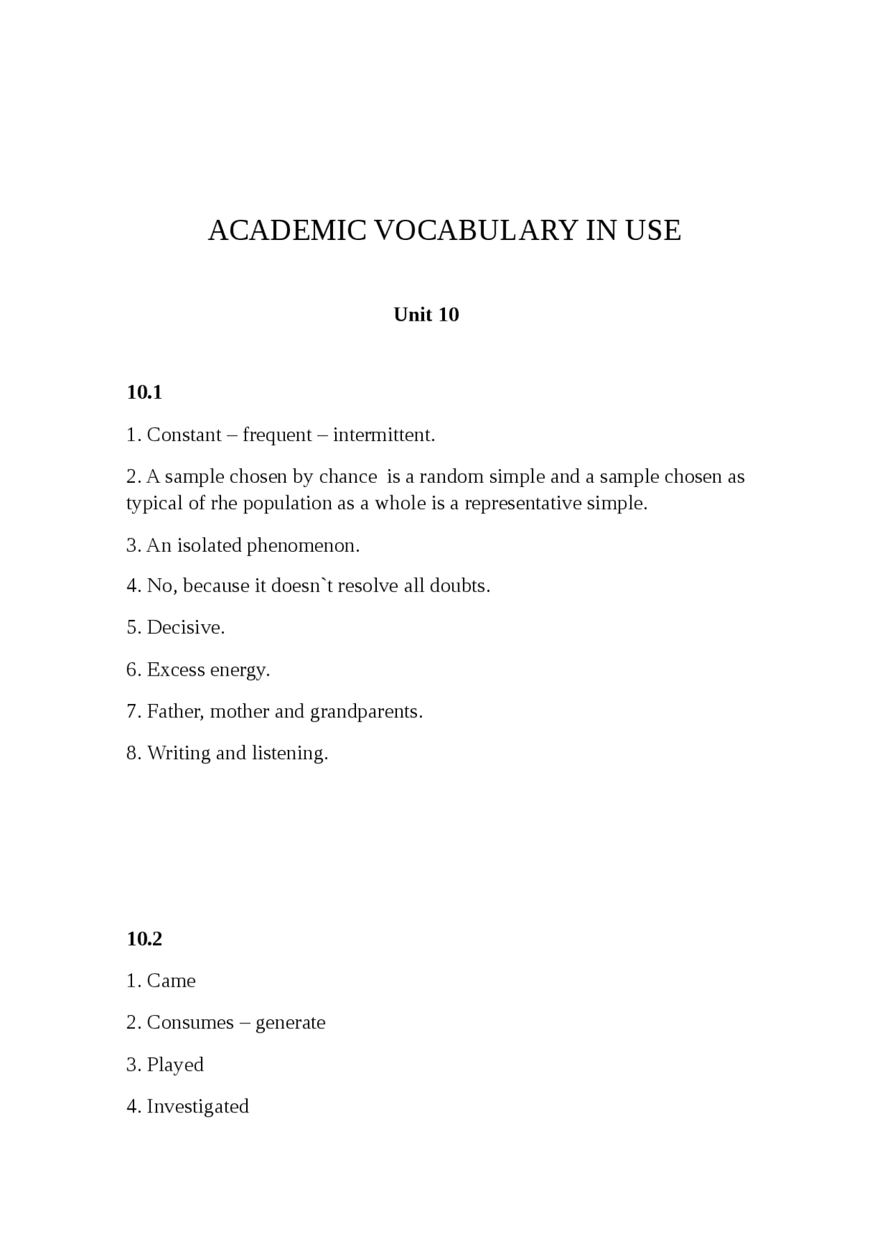 Lengua inglesa b2.1 Academic vocabulary - Apuntes de Idioma Inglés ...