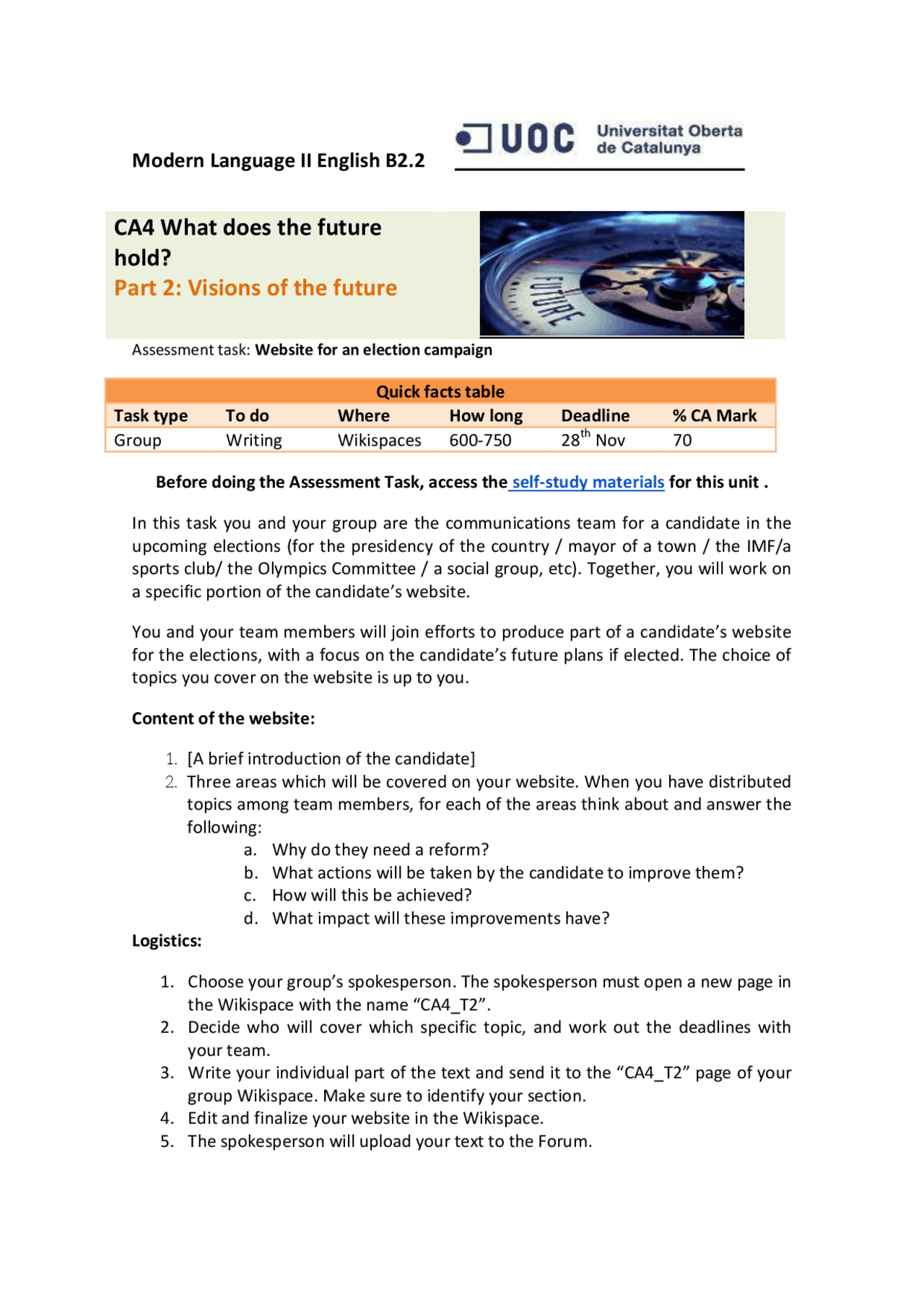 What does the future hold? Part 2: Visions of the future Assessment ...
