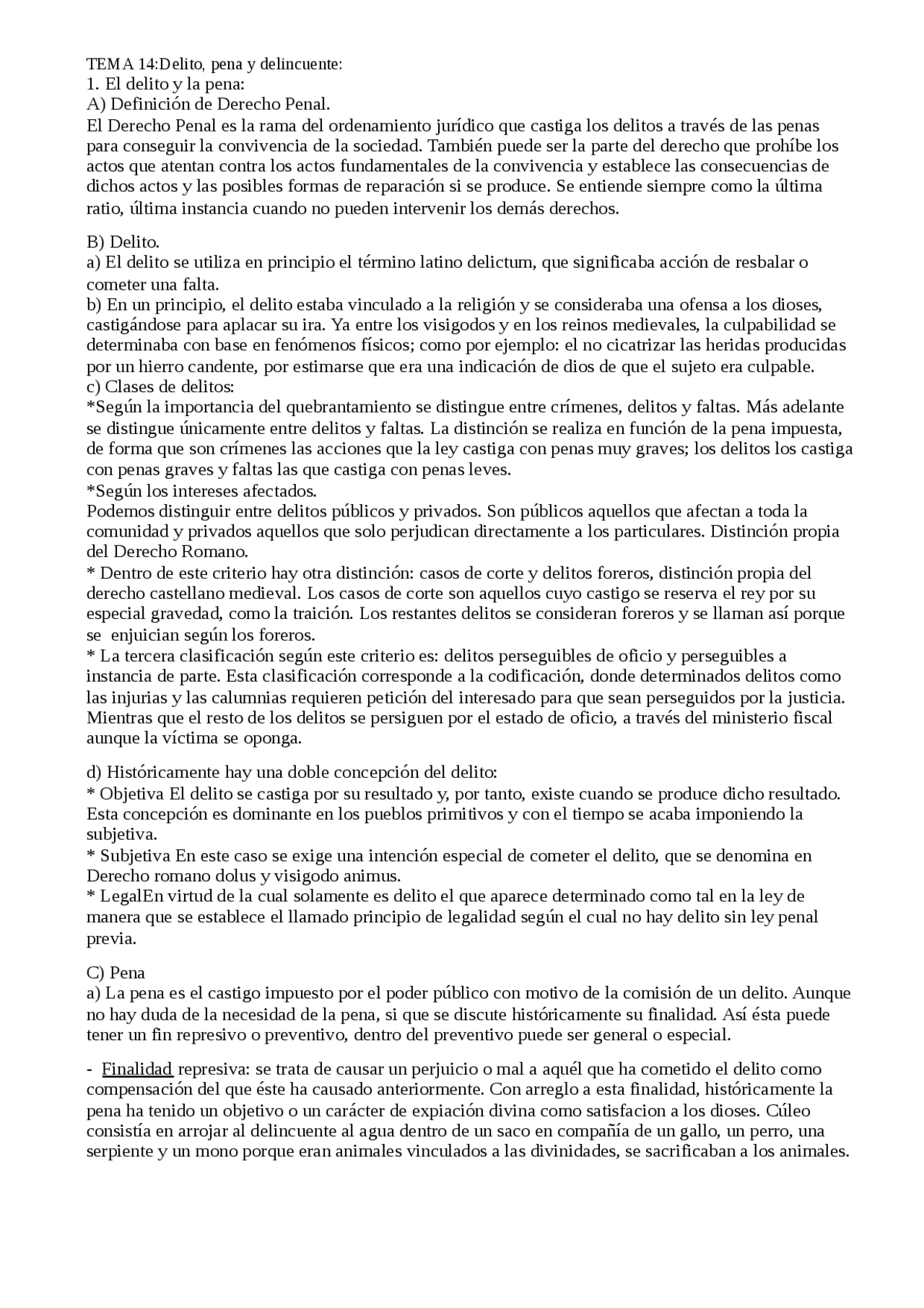 El delito y la pena: Definición de Derecho Penal - Apuntes de Derecho ...