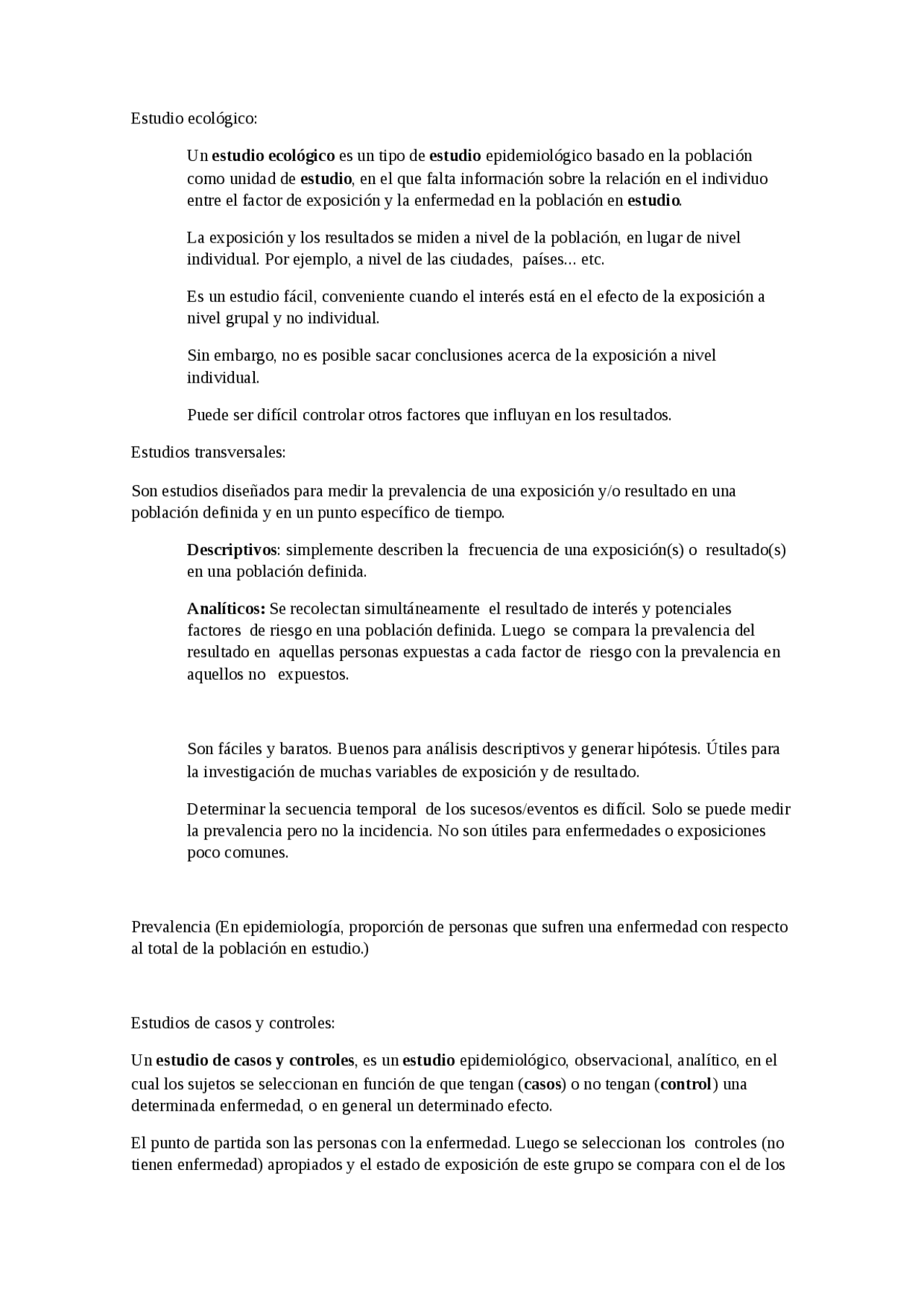Estudio Ecológico y Tipos de Estudios Epidemiológicos - Prof. 587 ...