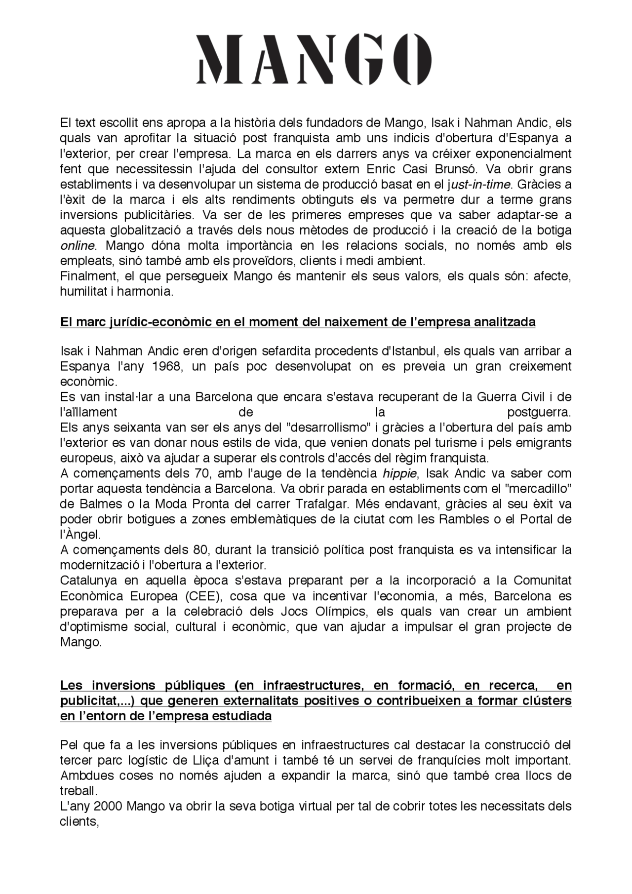 Mango economia del sector public ub - Apuntes de Economía - Docsity