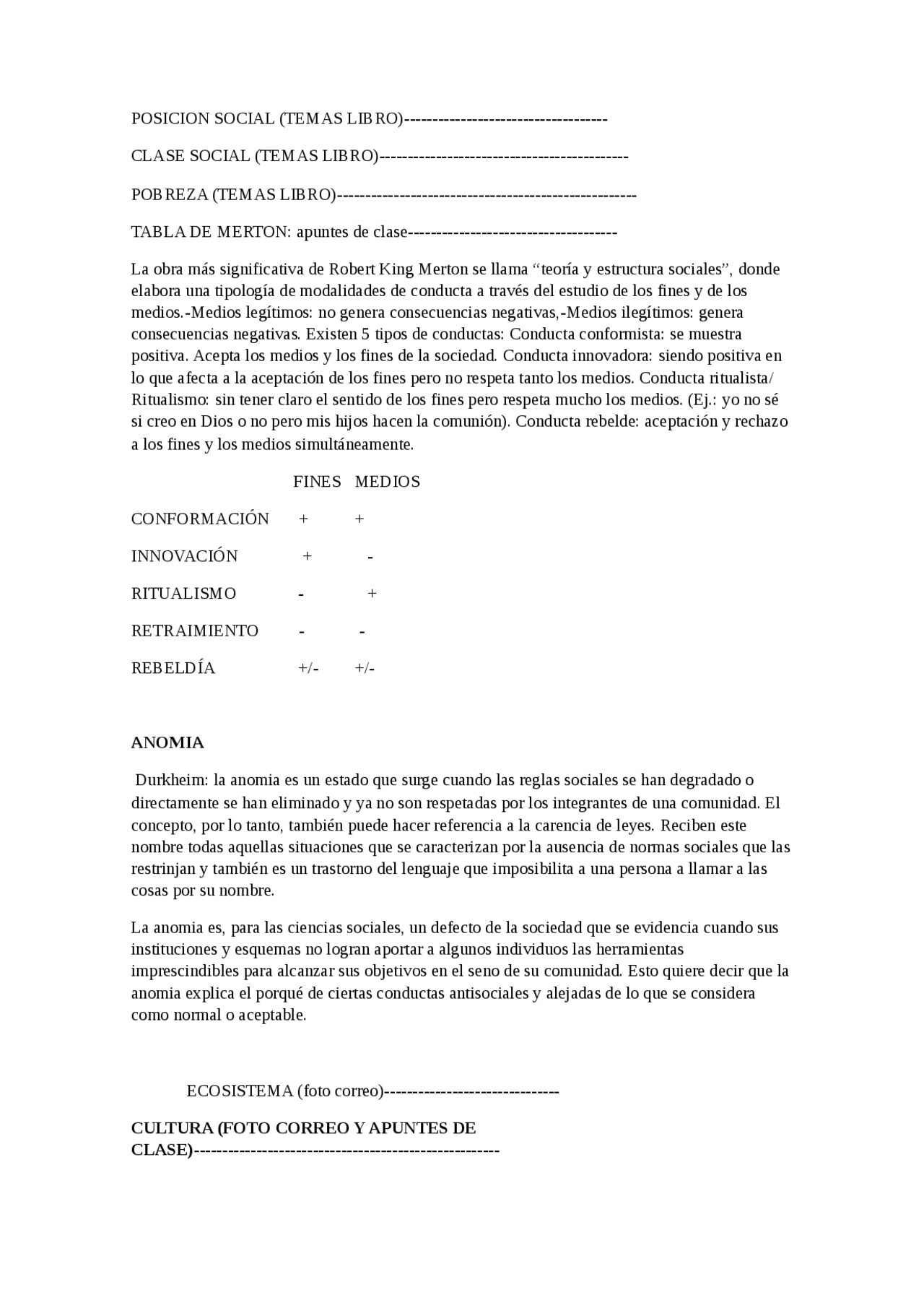 POSICION SOCIAL (TEMAS LIBRO CLASE SOCIAL (TEMAS LIBRO POB - Apuntes de ...