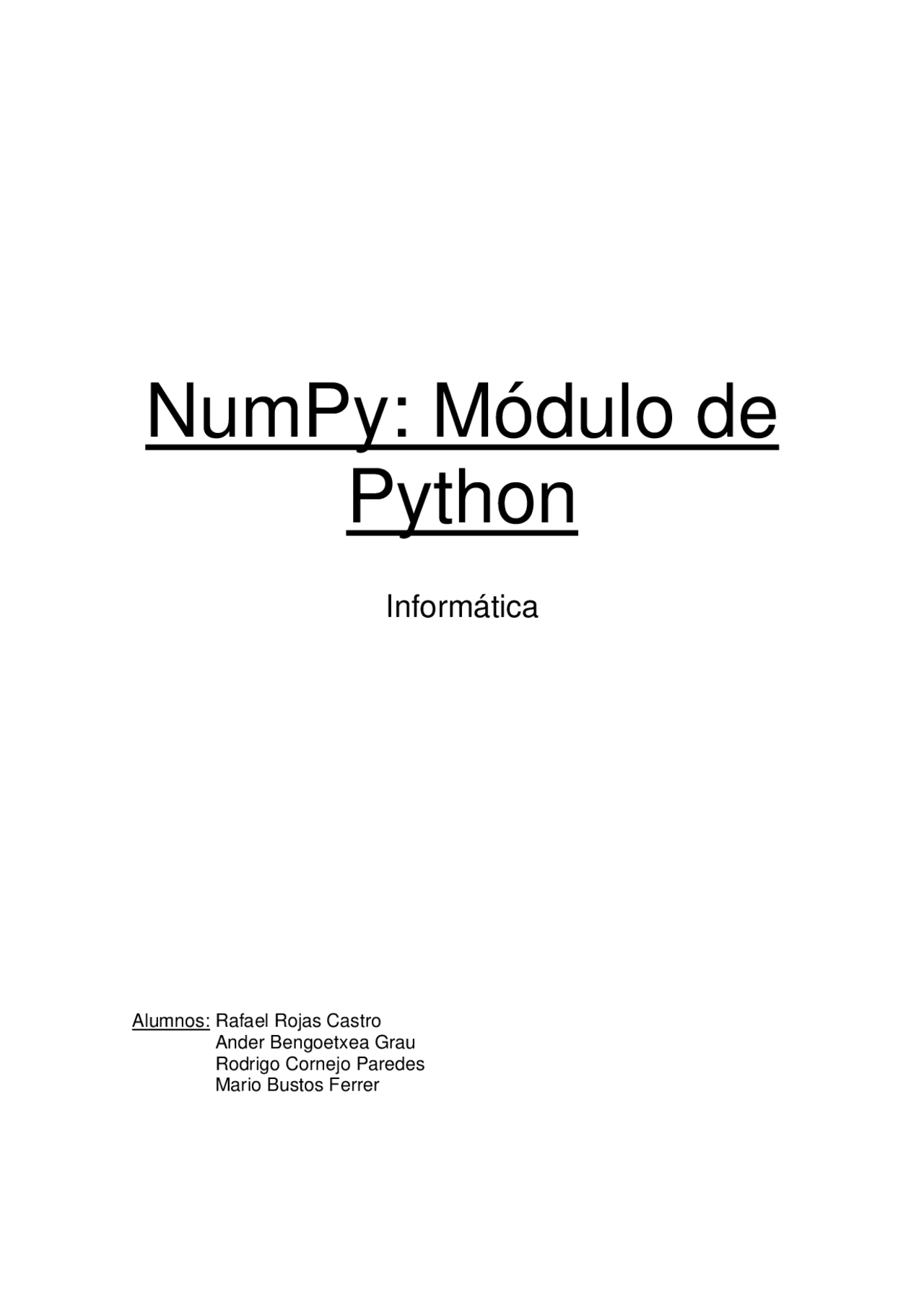 NumPy: Módulo de Python Informática Numpy - Apuntes de Ingeniería ...