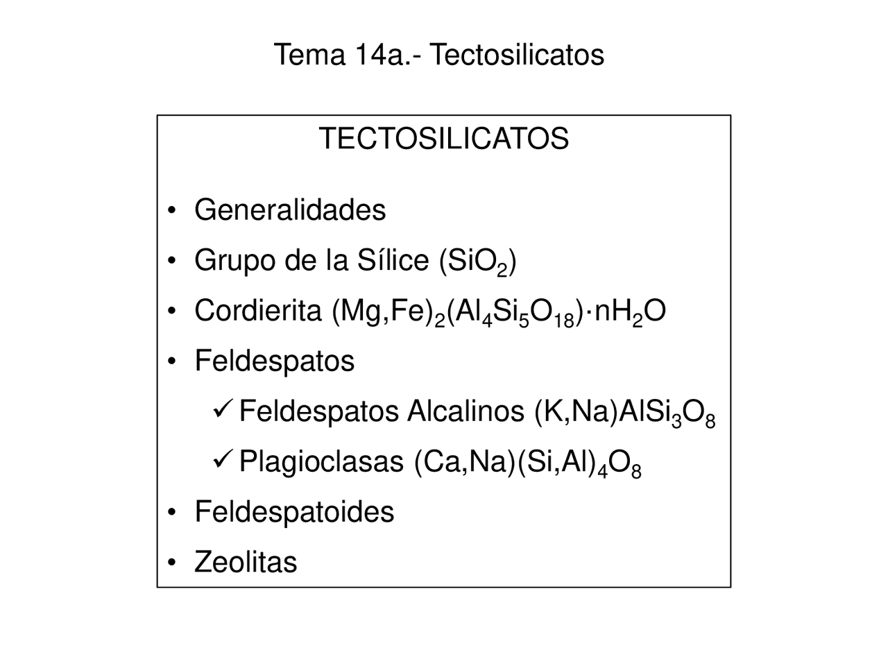 Tectosilicatos: silice y cordierita - Apuntes de Geología - Docsity