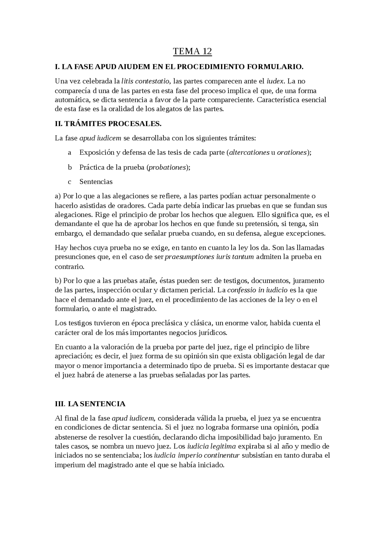 La fase apud aiudem en el procedimiento formulario - Apuntes de Derecho ...
