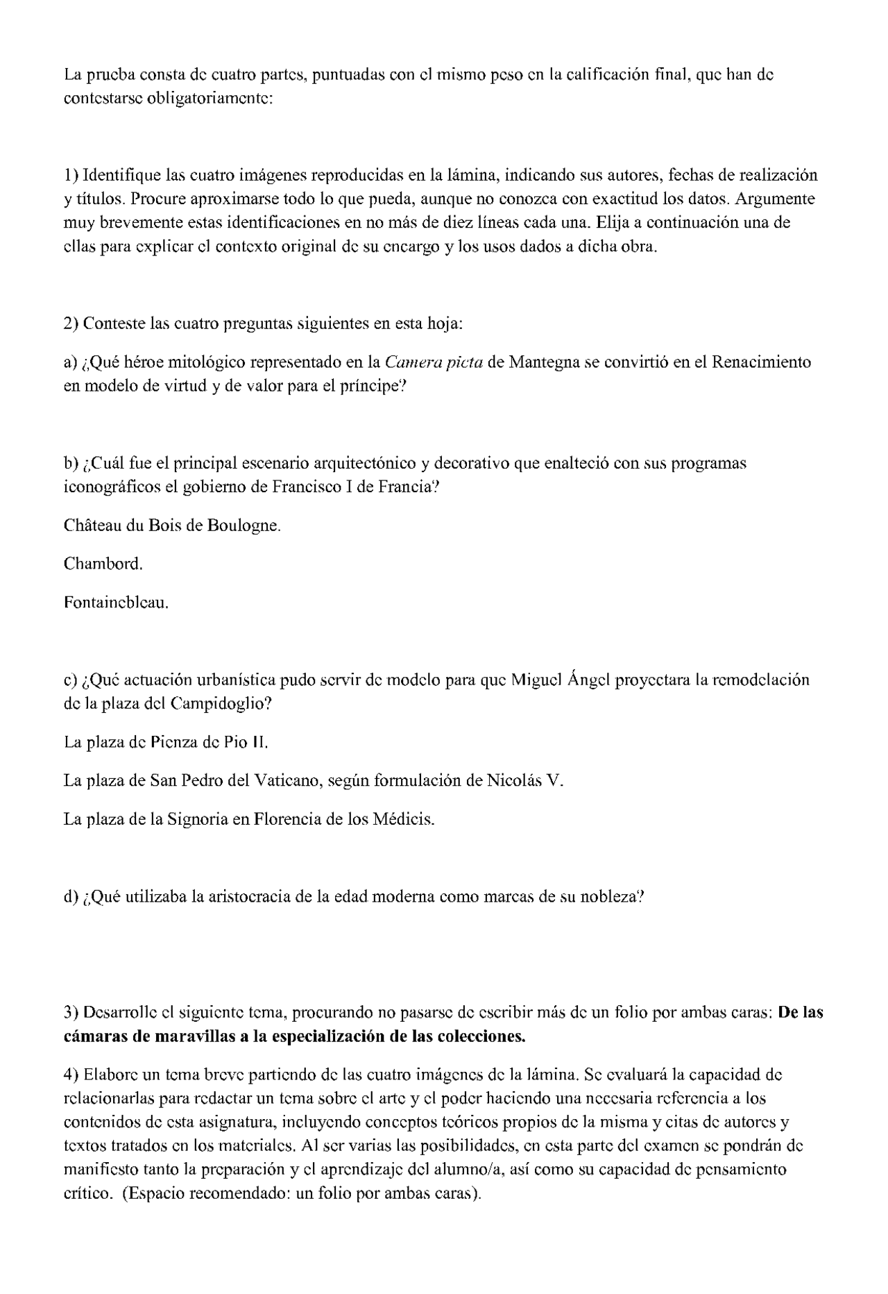 Historia del Arte 02 2017 - Exámenes de Historia del Arte - Docsity