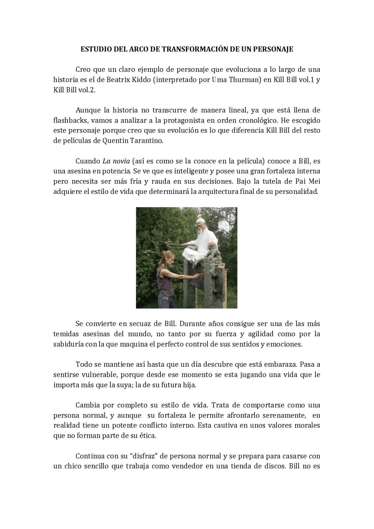 ESTUDIO DEL ARCO DE TRANSFORMACIÓN DE UN PERSONAJE - Apuntes de ...