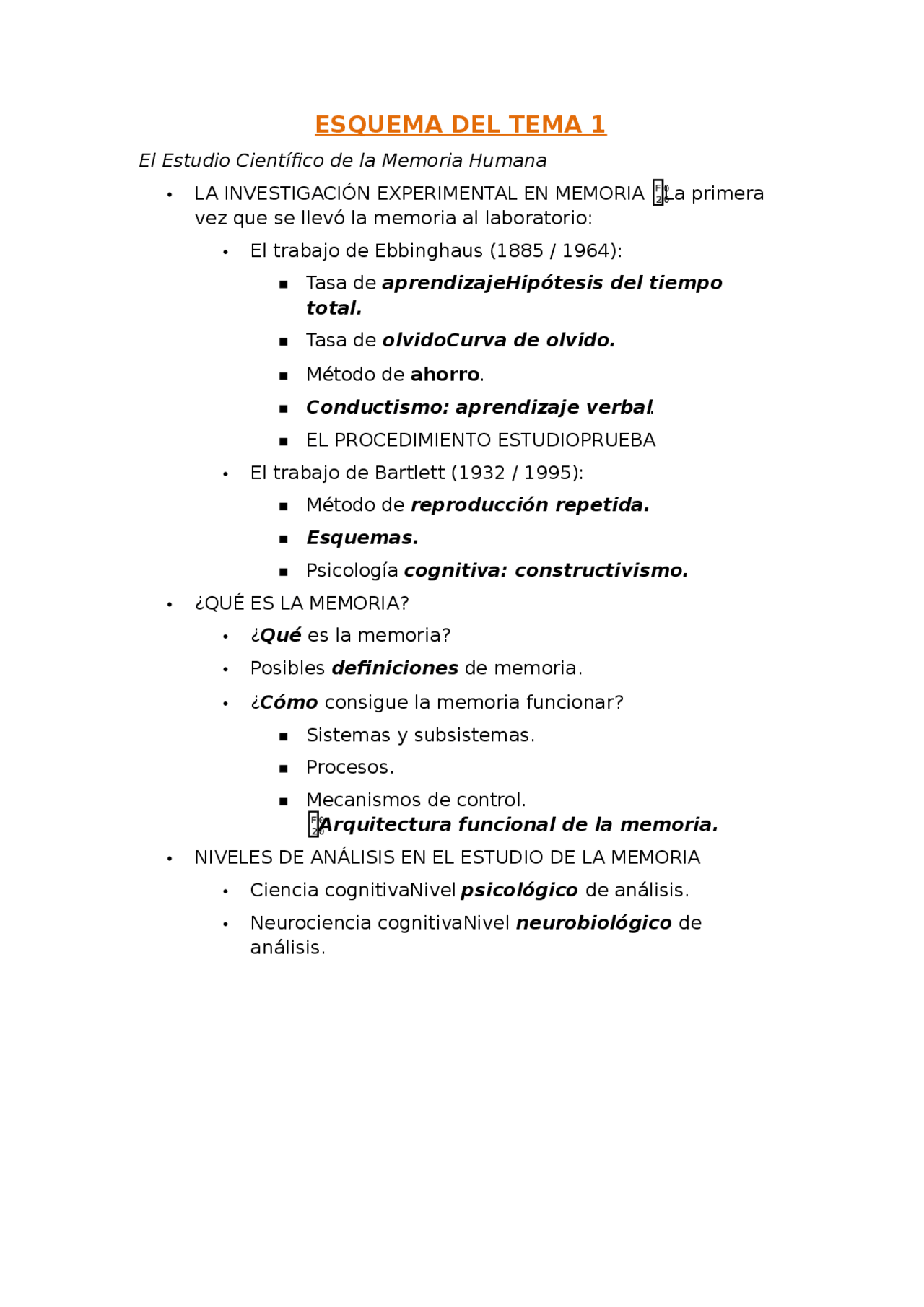 Esquema tema 1 - Esquemas y mapas conceptuales de Psicología del Aprendizaje - Docsity
