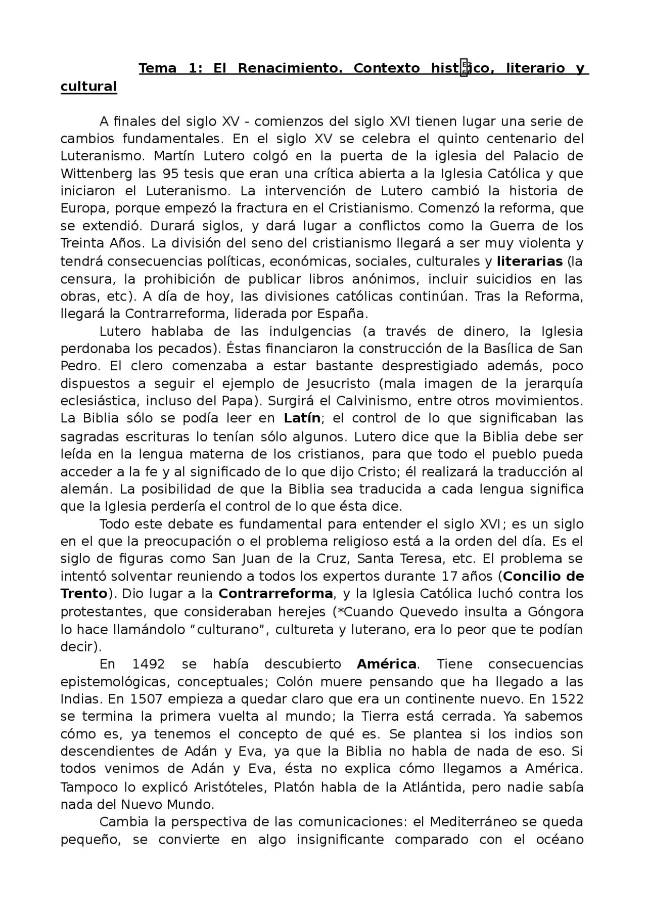 Literatura siglo xvi introducción - Apuntes de Filología hispánica ...