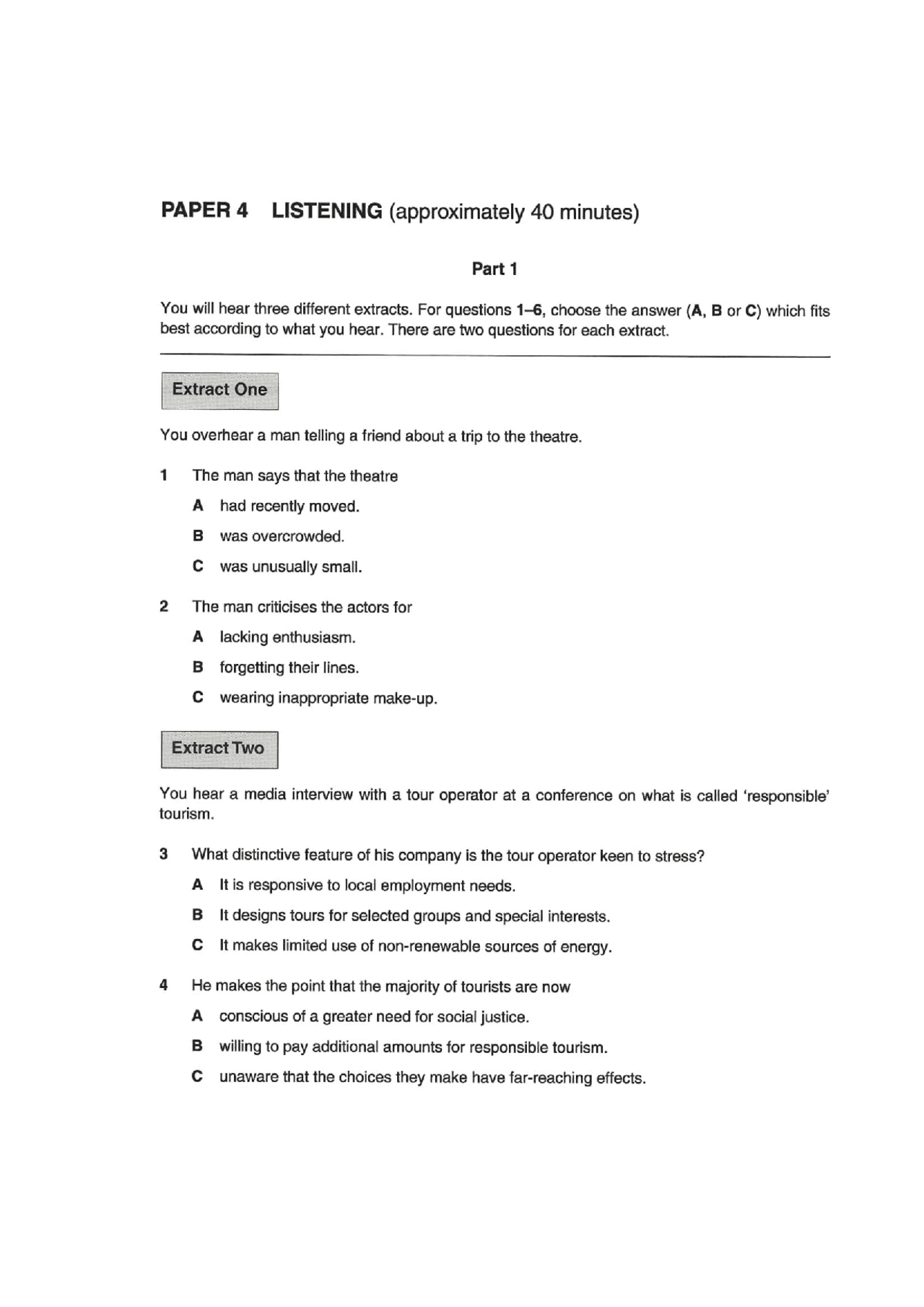 Ejemplo examen c1 - Ejercicios de Idioma Inglés - Docsity