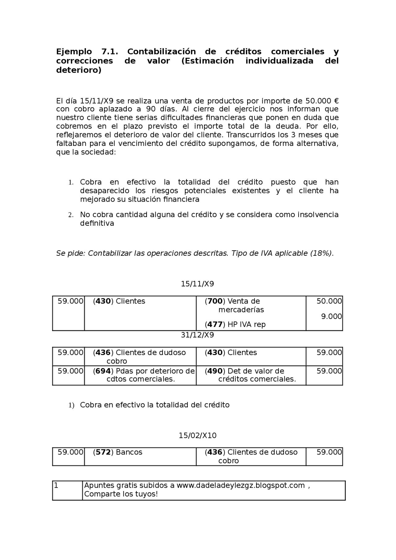 Ejemplos T7 - Ejercicios de Contabilidad Financiera - Docsity