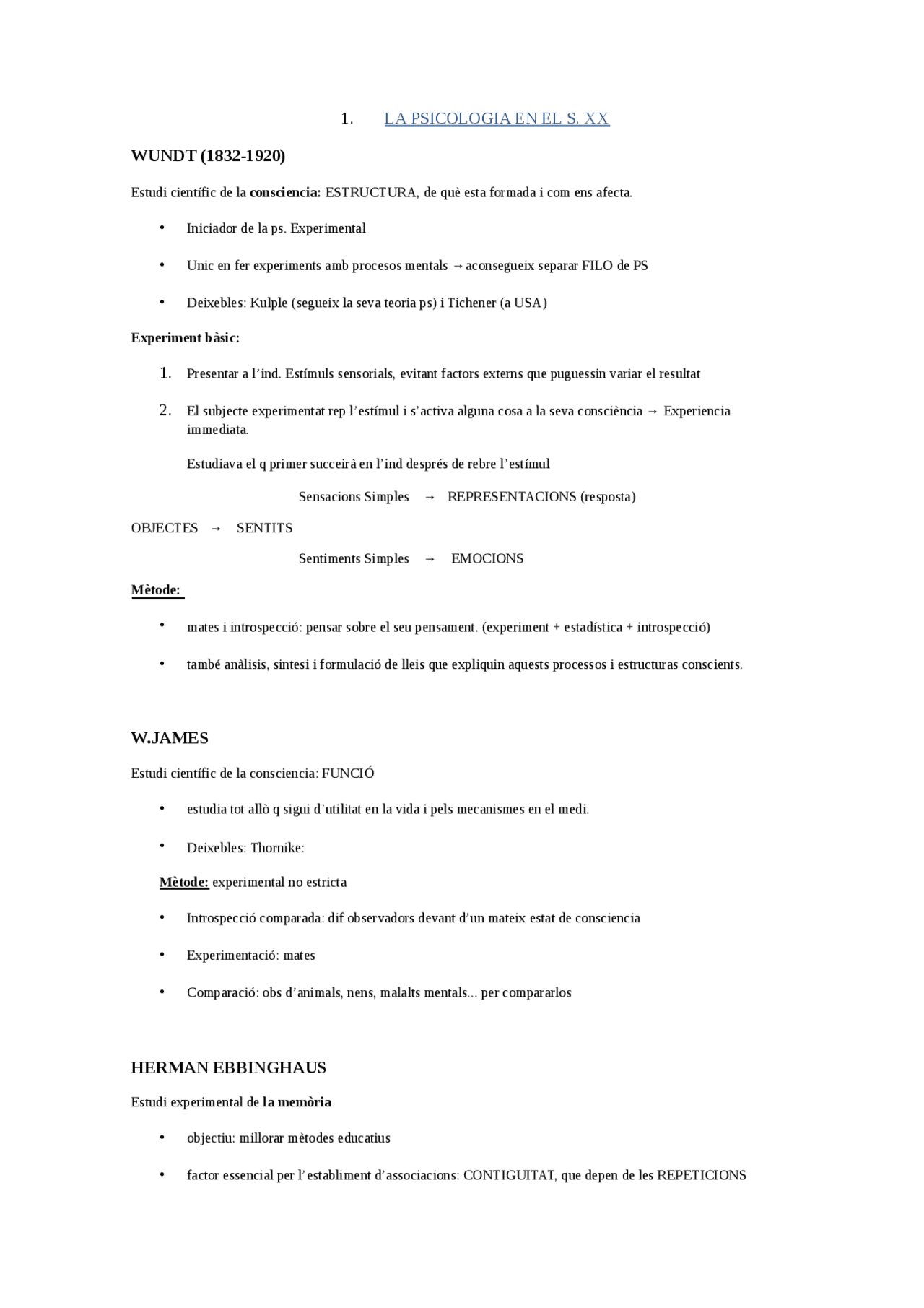 Historia psico - Apuntes de Psicología - Docsity