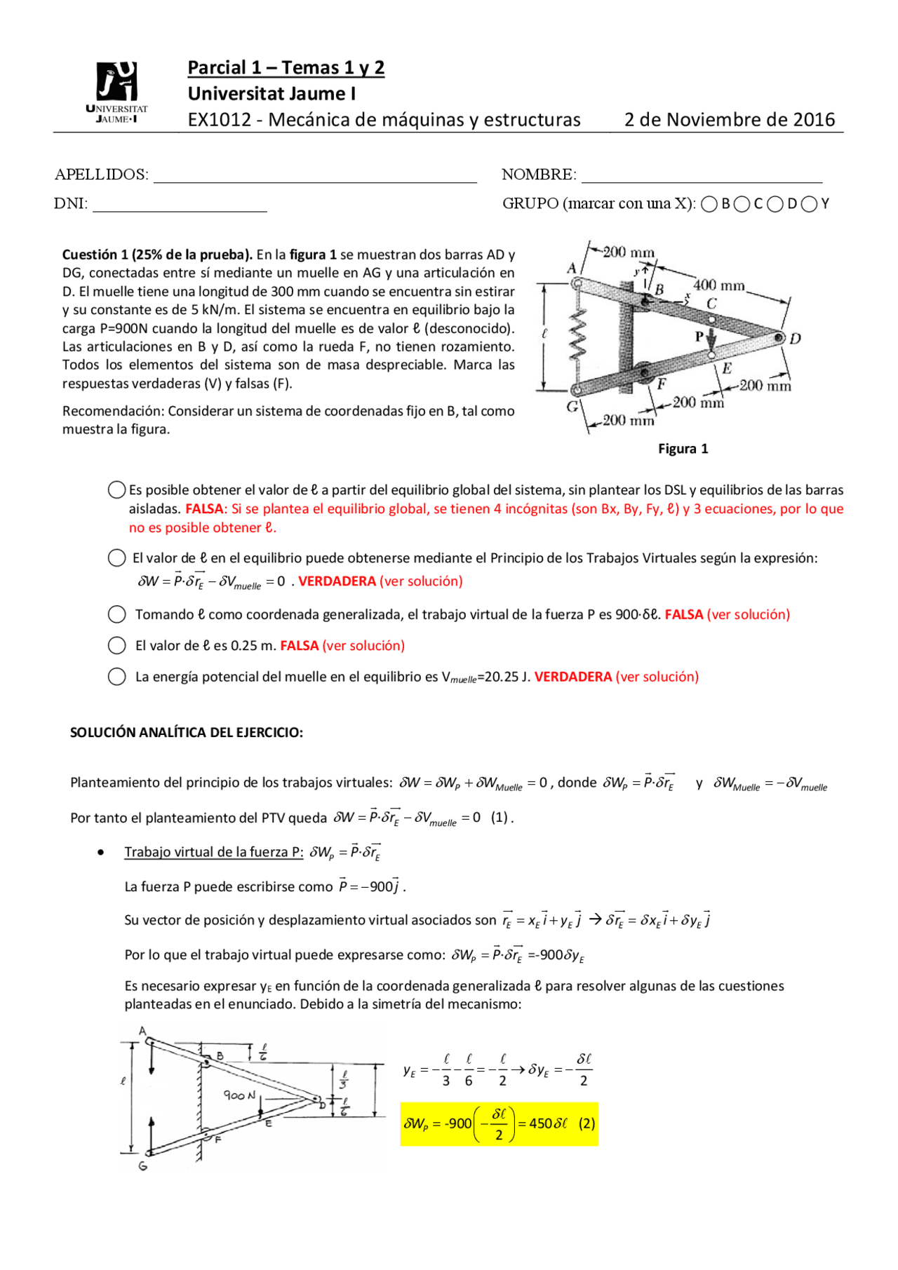 Examen parcial 2016 - Exámenes de Ingenieria Eléctrica - Docsity
