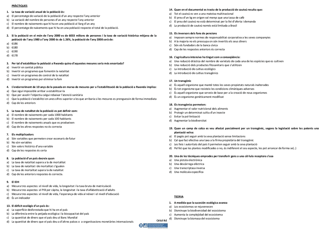 Examen TMS, Parcial 1 - Exámenes de Ingenieria Eléctrica - Docsity