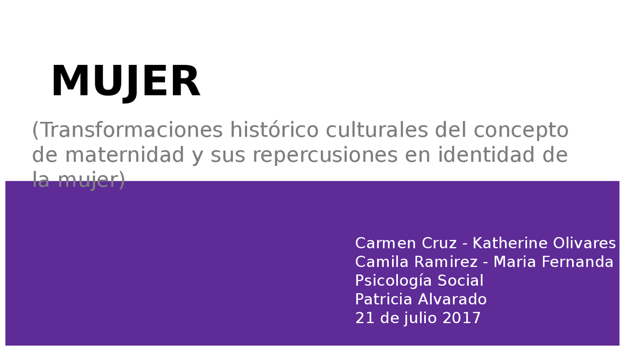 Power point MUJER - Apuntes de Matemáticas - Docsity