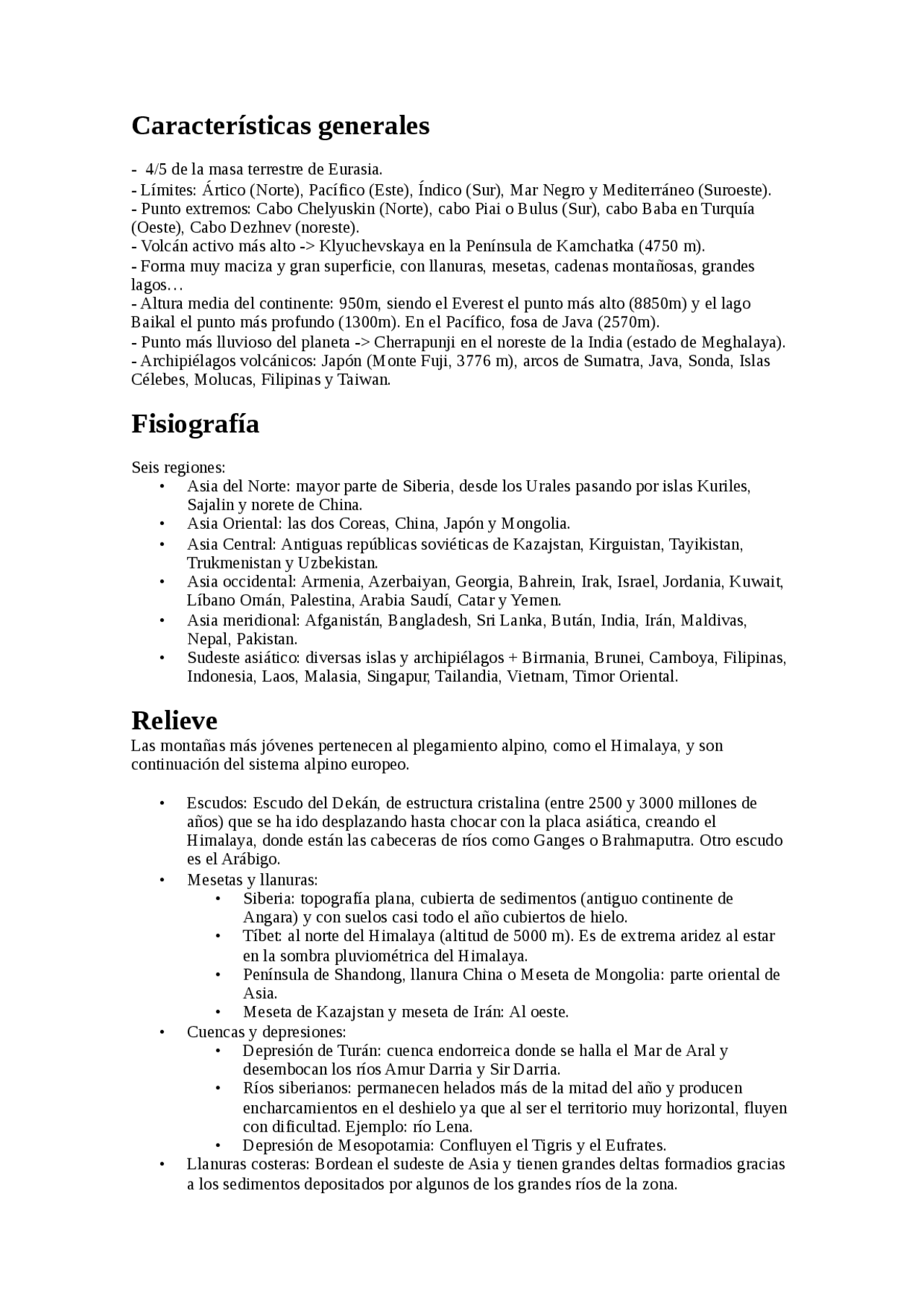 Análisis de Asia: características generales - Apuntes de Geografía ...