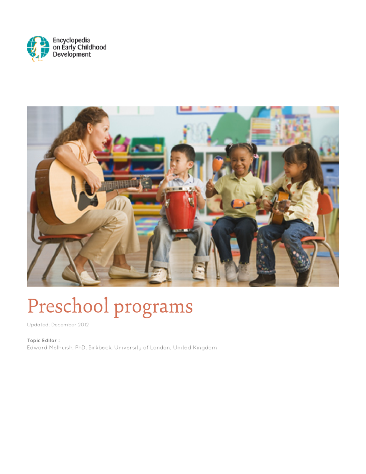 Preshool programs - Apuntes de Psicología - Docsity