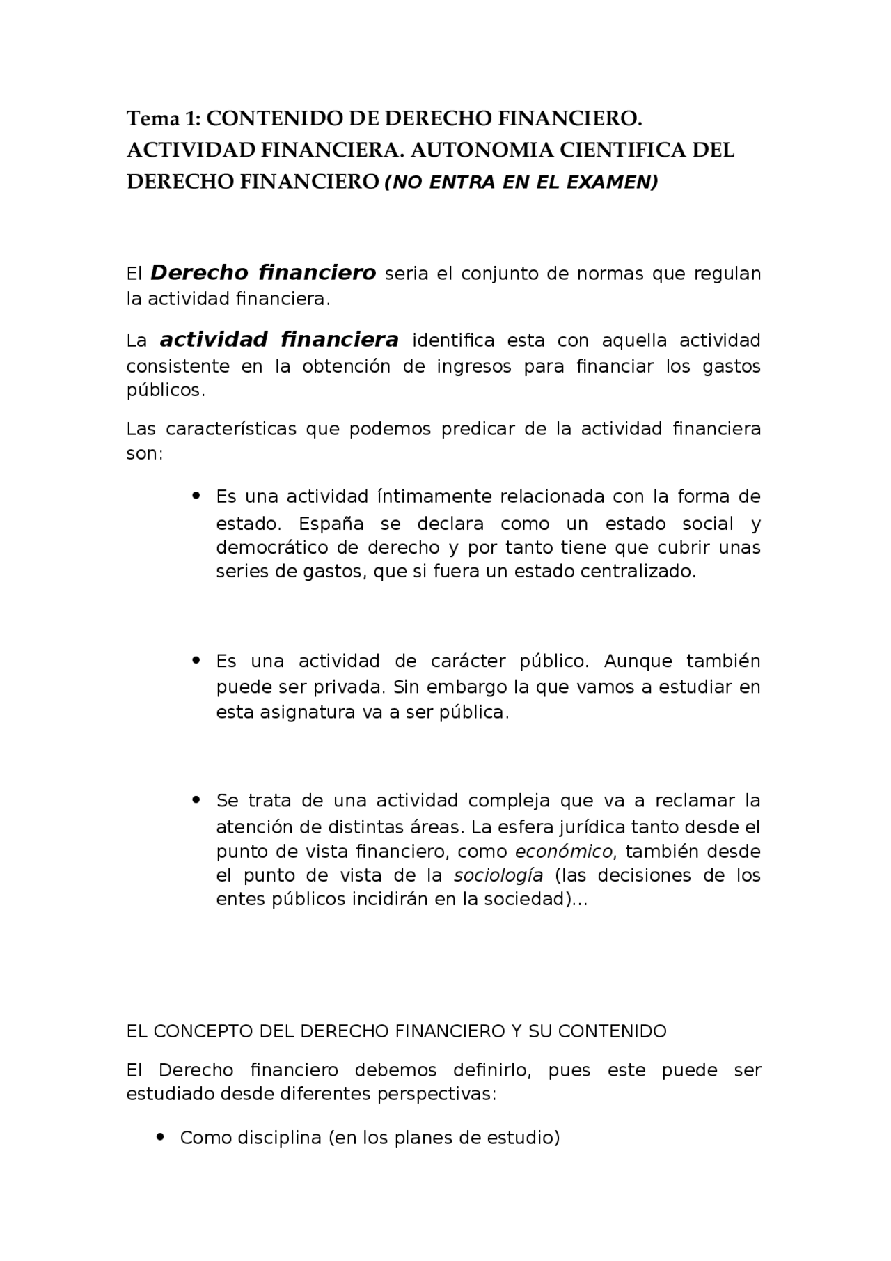 Autonomía científica del derecho financiero. Prof. César García Novoa ...