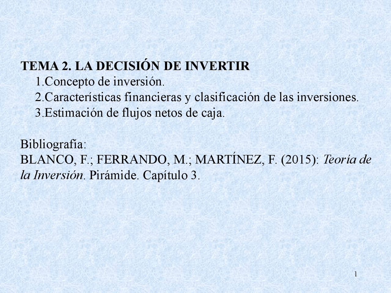 1.Concepto de inversión Alolargodeltiemponosehallegadoaunacuerdosob ...