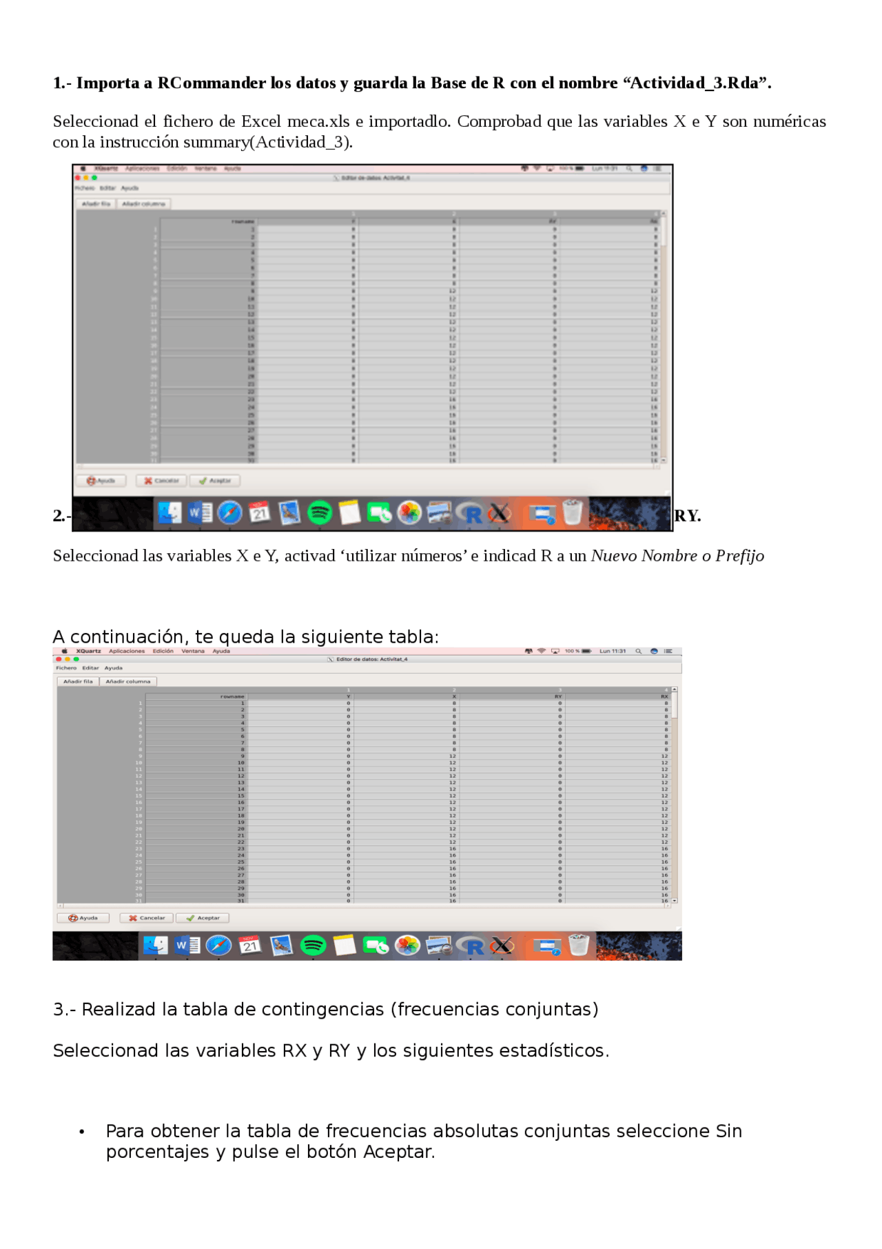 Practica · R commander - Ejercicios de Administración de Empresas - Docsity