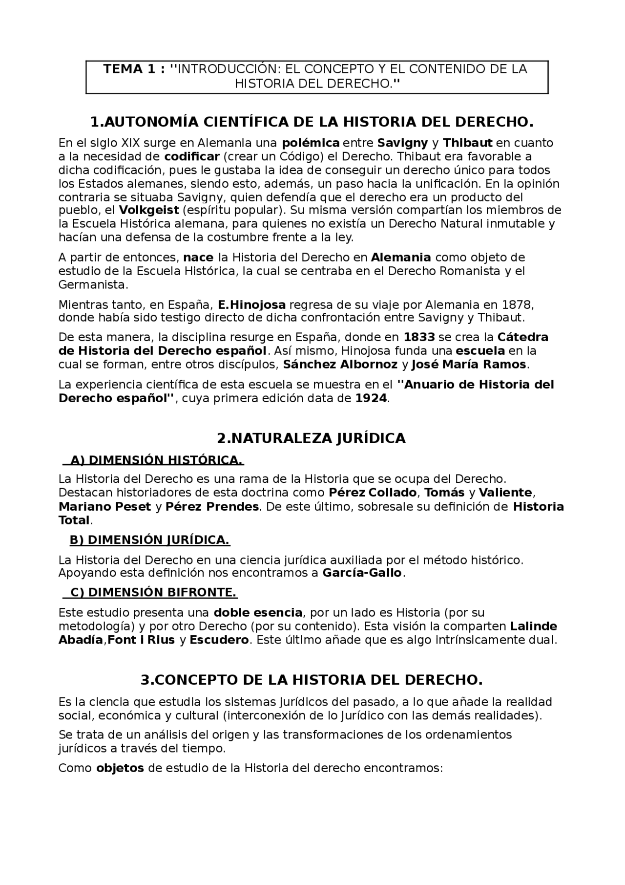 AUTONOMÍA CIENTÍFICA DE LA HISTORIA DEL DERECHO - Apuntes de Historia ...