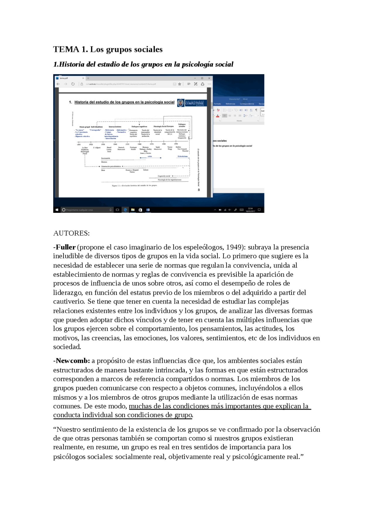 TEMA 1. Los grupos sociales 1.Historia del estudio de los - Apuntes de ...
