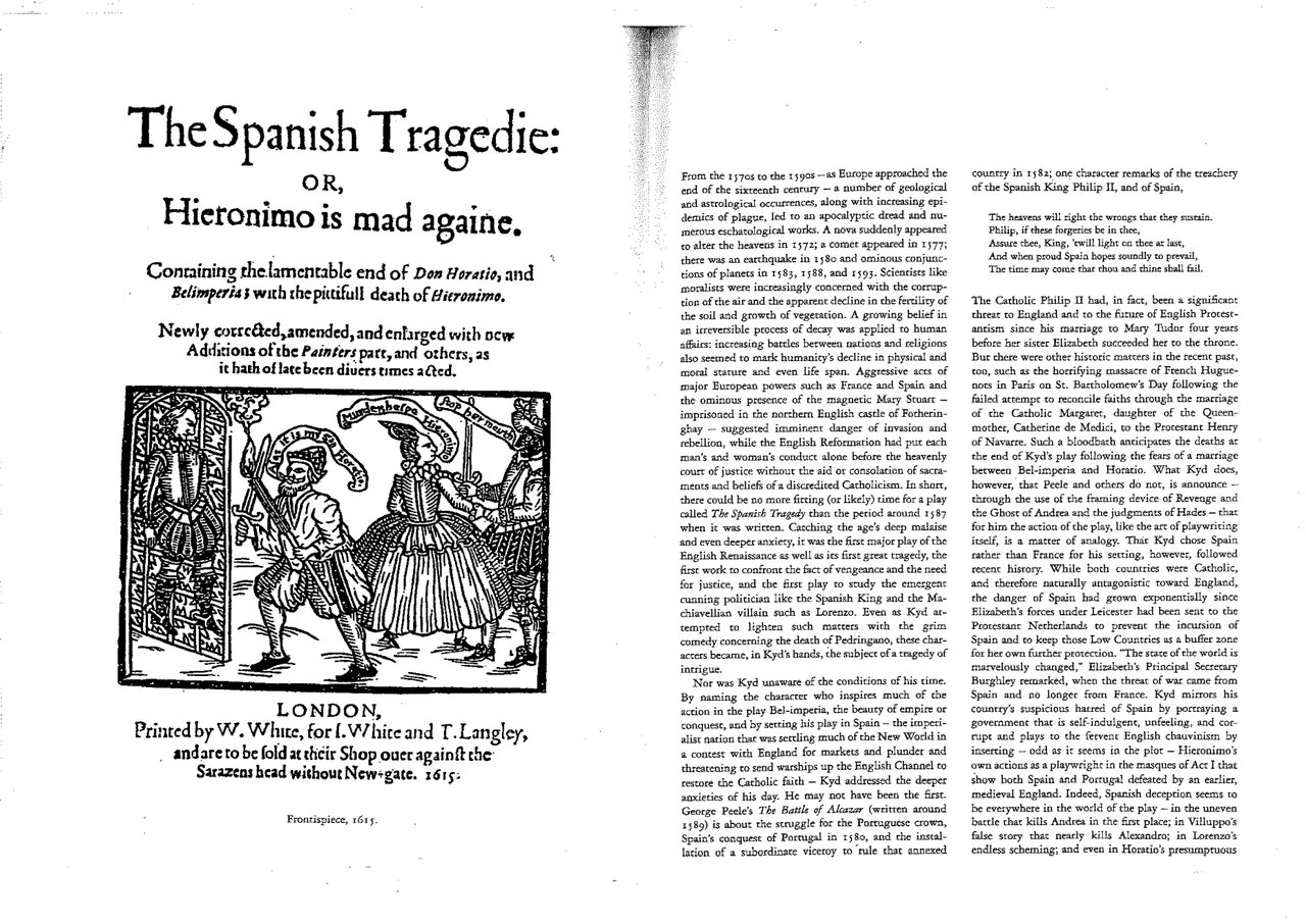 The Spanish Tragedy - Apuntes de Idioma Inglés - Docsity