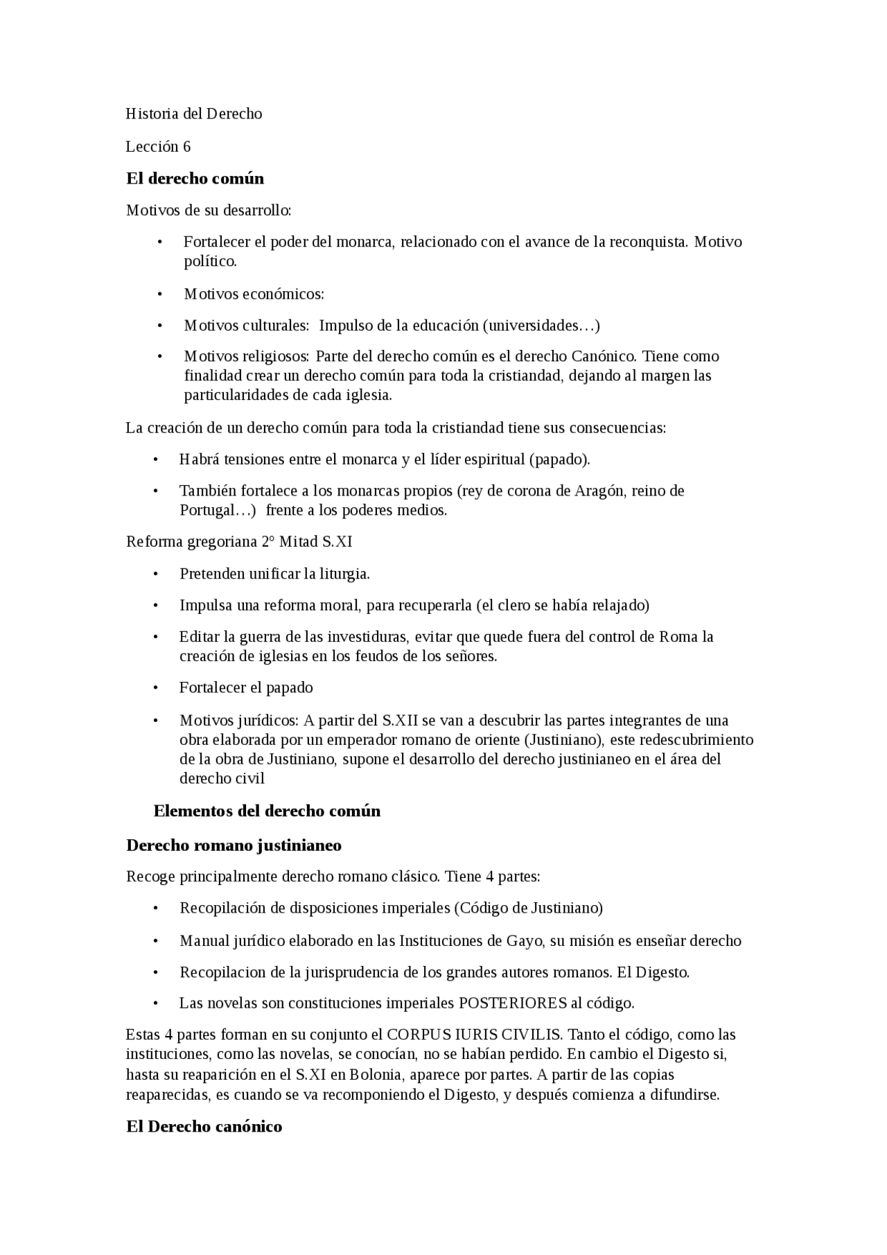 El derecho común Elementos del derecho comúnDerecho roman - Apuntes de ...