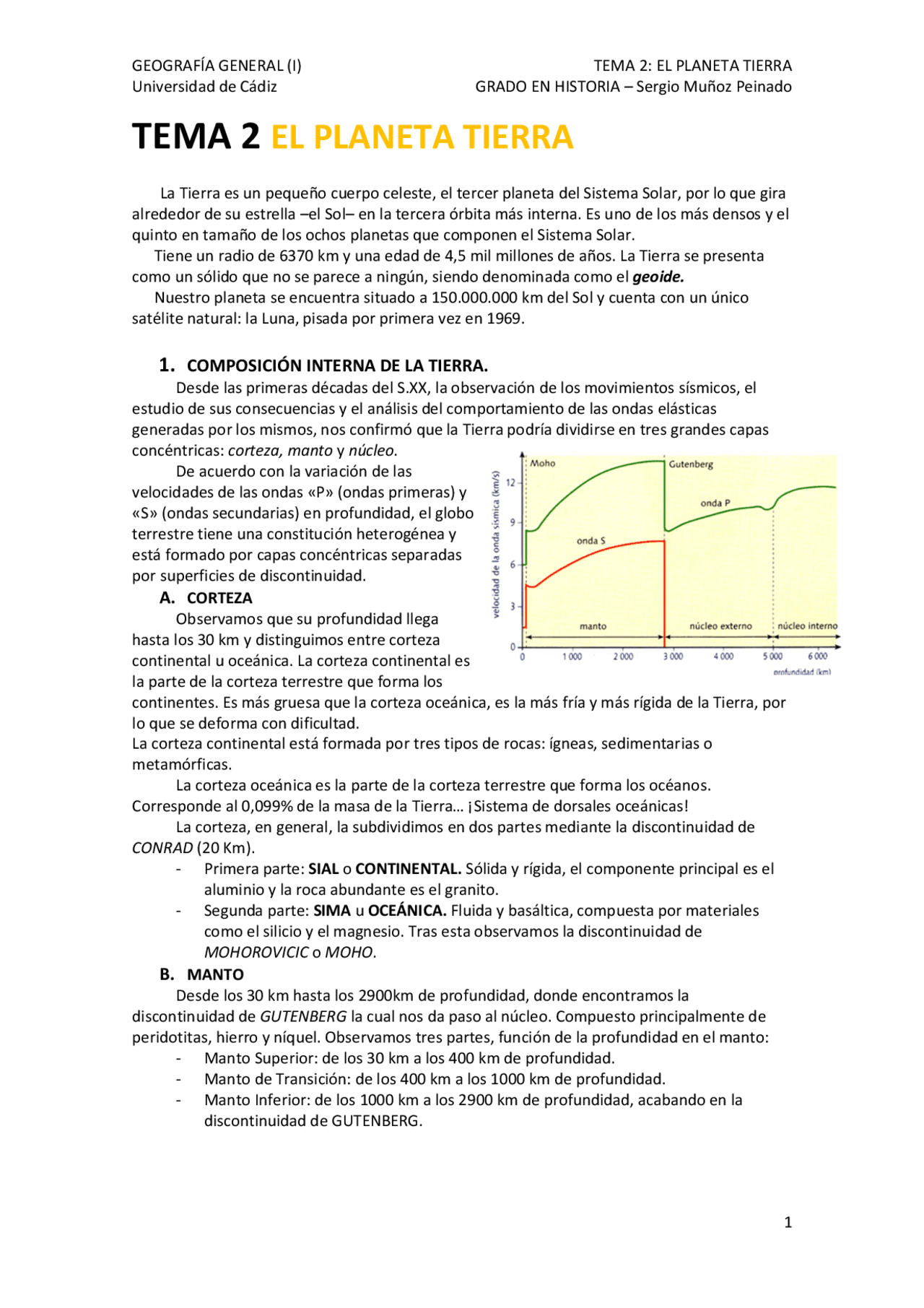 TEMA 2 EL PLANETA TIERRA - Apuntes de Geografía - Docsity