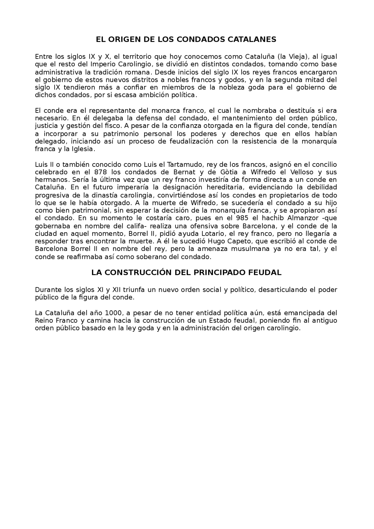 El origen de los condados catalanes. - Apuntes de Historia de la Edad ...