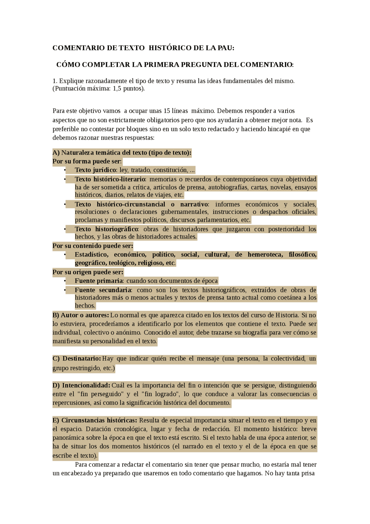 Comentrio texto indicaciones - Apuntes de Derecho - Docsity