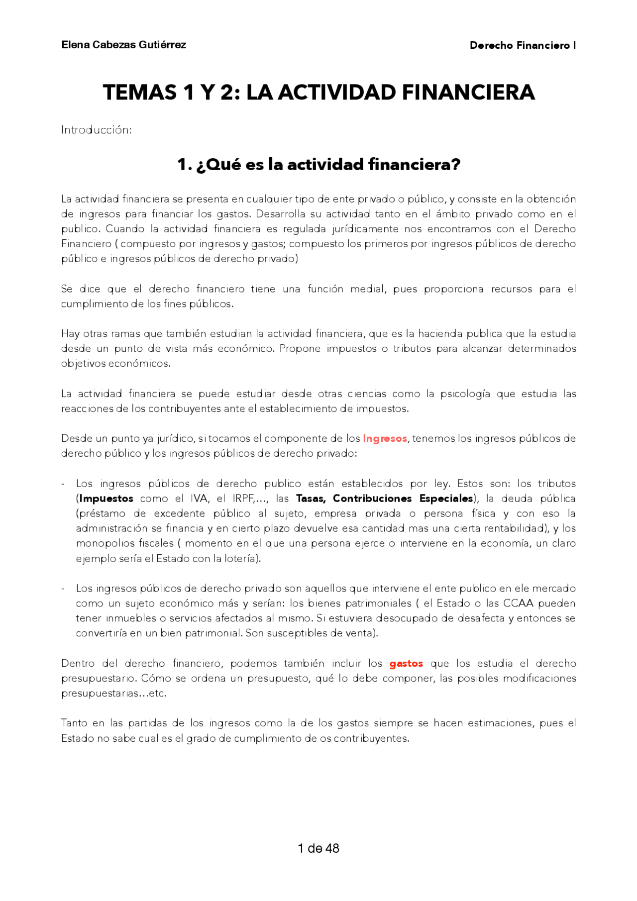 La Actividad Financiera Universidad De Málaga Uma Apuntes De Derecho