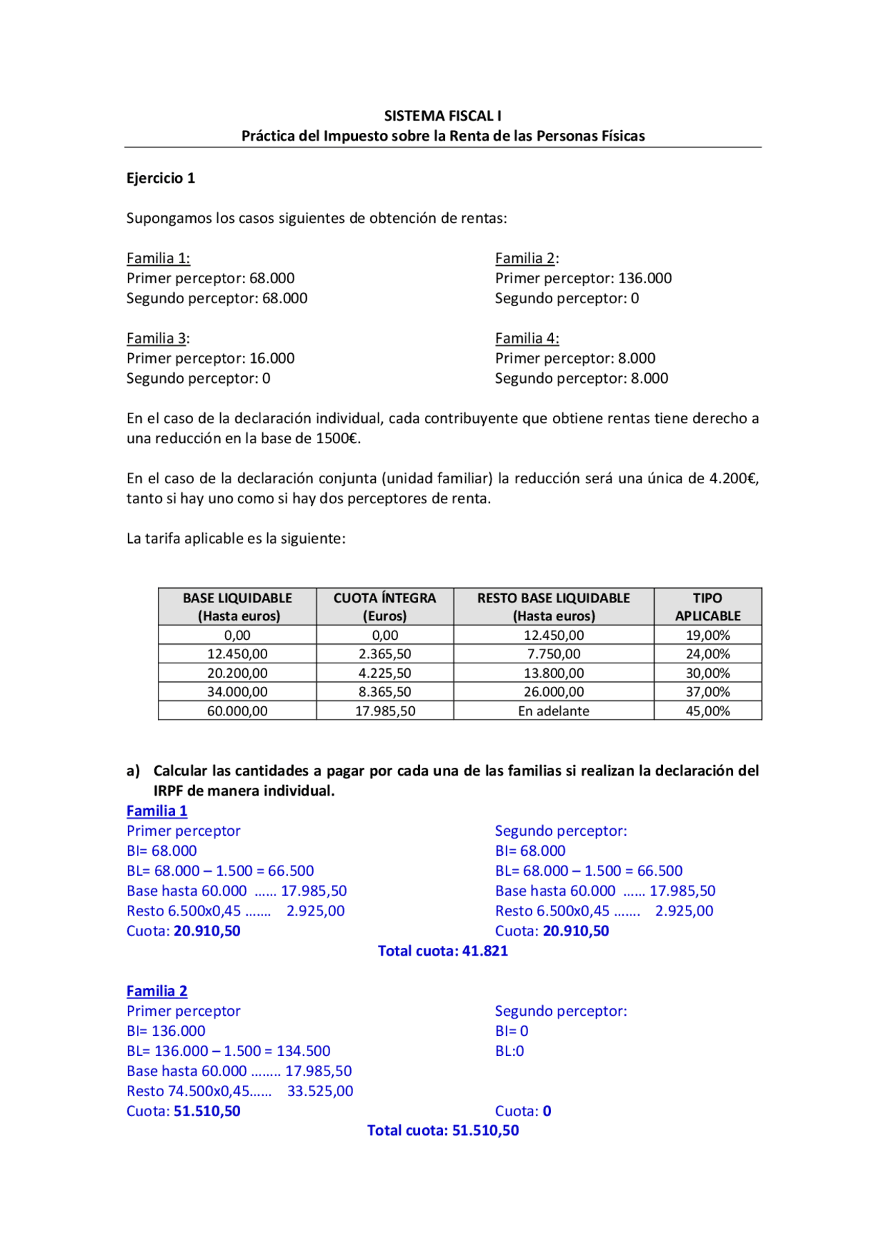 practica irpf - Ejercicios de Economía | Docsity