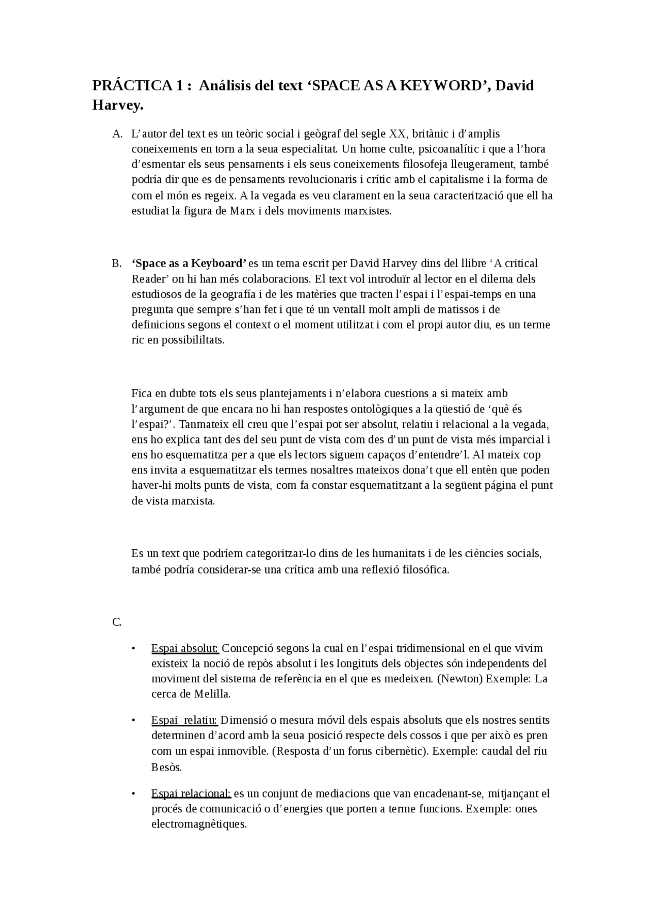 Space as a keyword, david harvey geo humana - Apuntes de Geografía ...