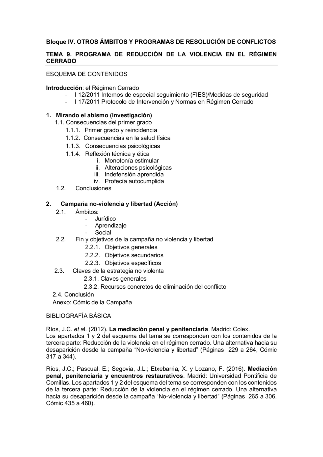 Esquema tema 9 - Esquemas y mapas conceptuales de Criminología - Docsity