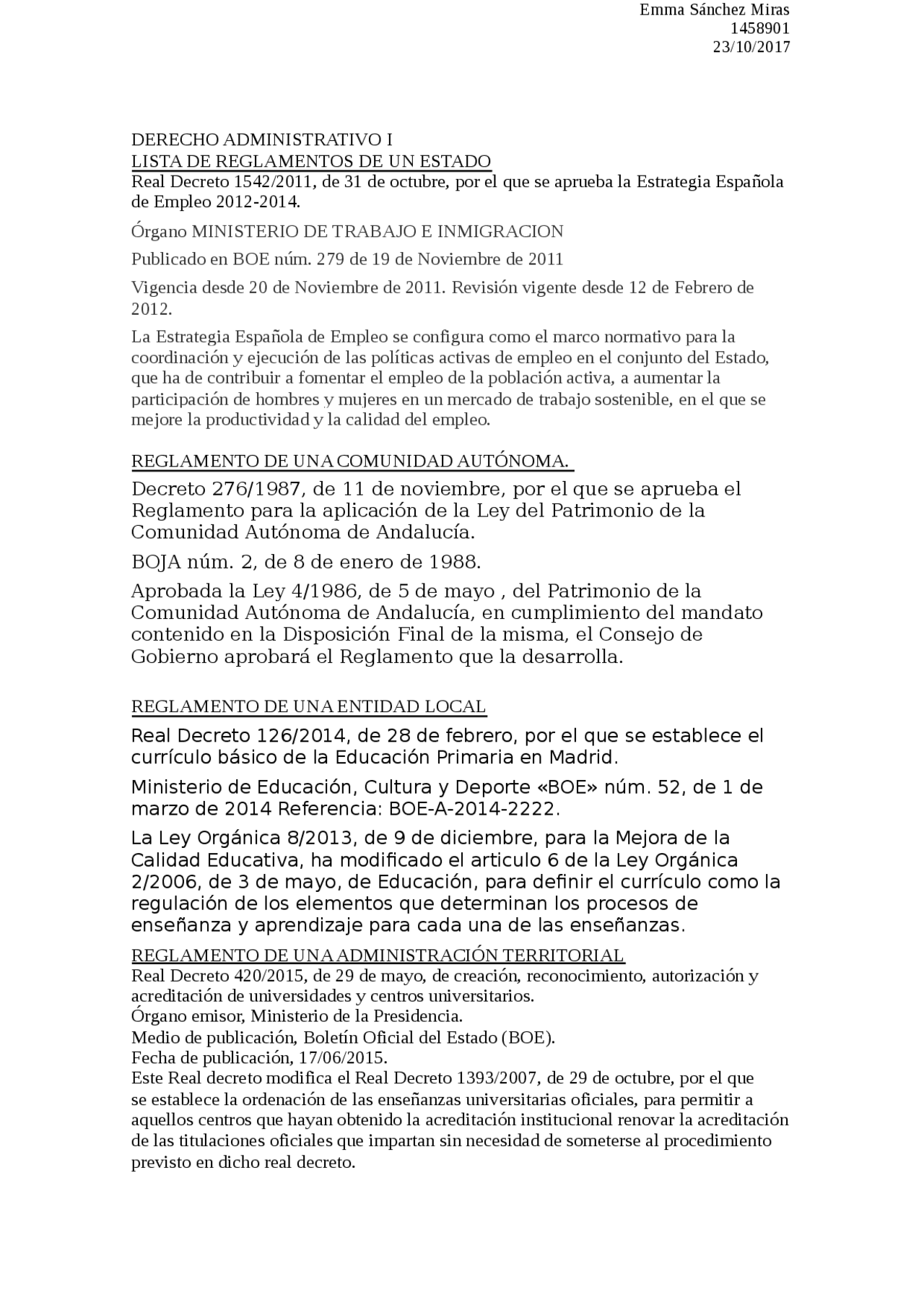 Practica admin - Ejercicios de Derecho Administrativo - Docsity