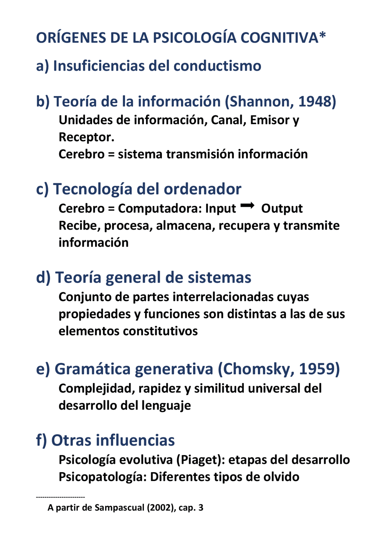 Gramática generativa (Chomsky, 1959 Complejidad, rapidez y similitud ...