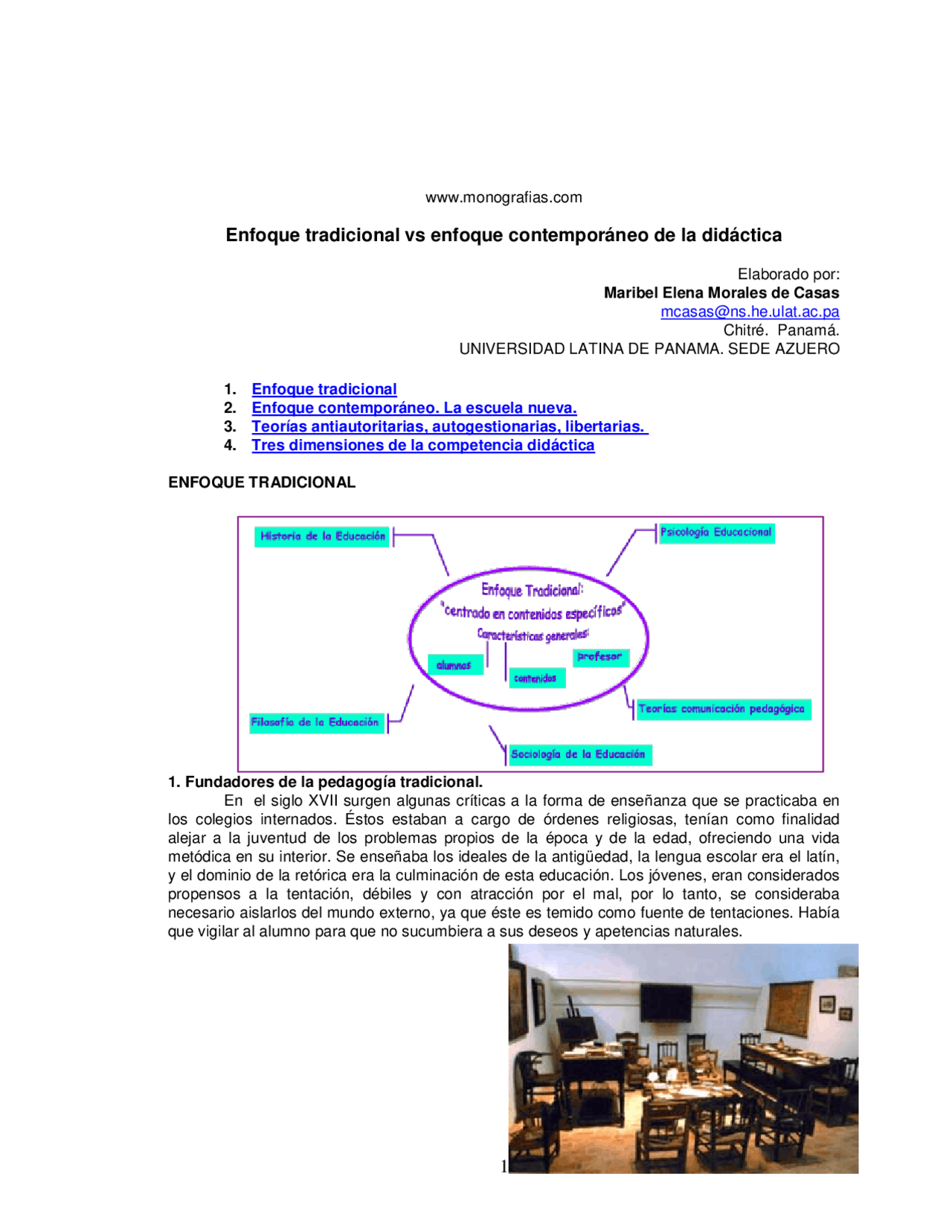Enfoque tradicional vs enfoque contemporáneo de la didáctica - Apuntes ...