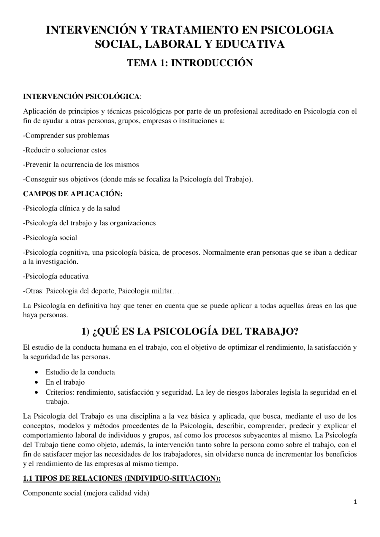 Intervención y tratamiento en psicología social, laboral y educativa ...